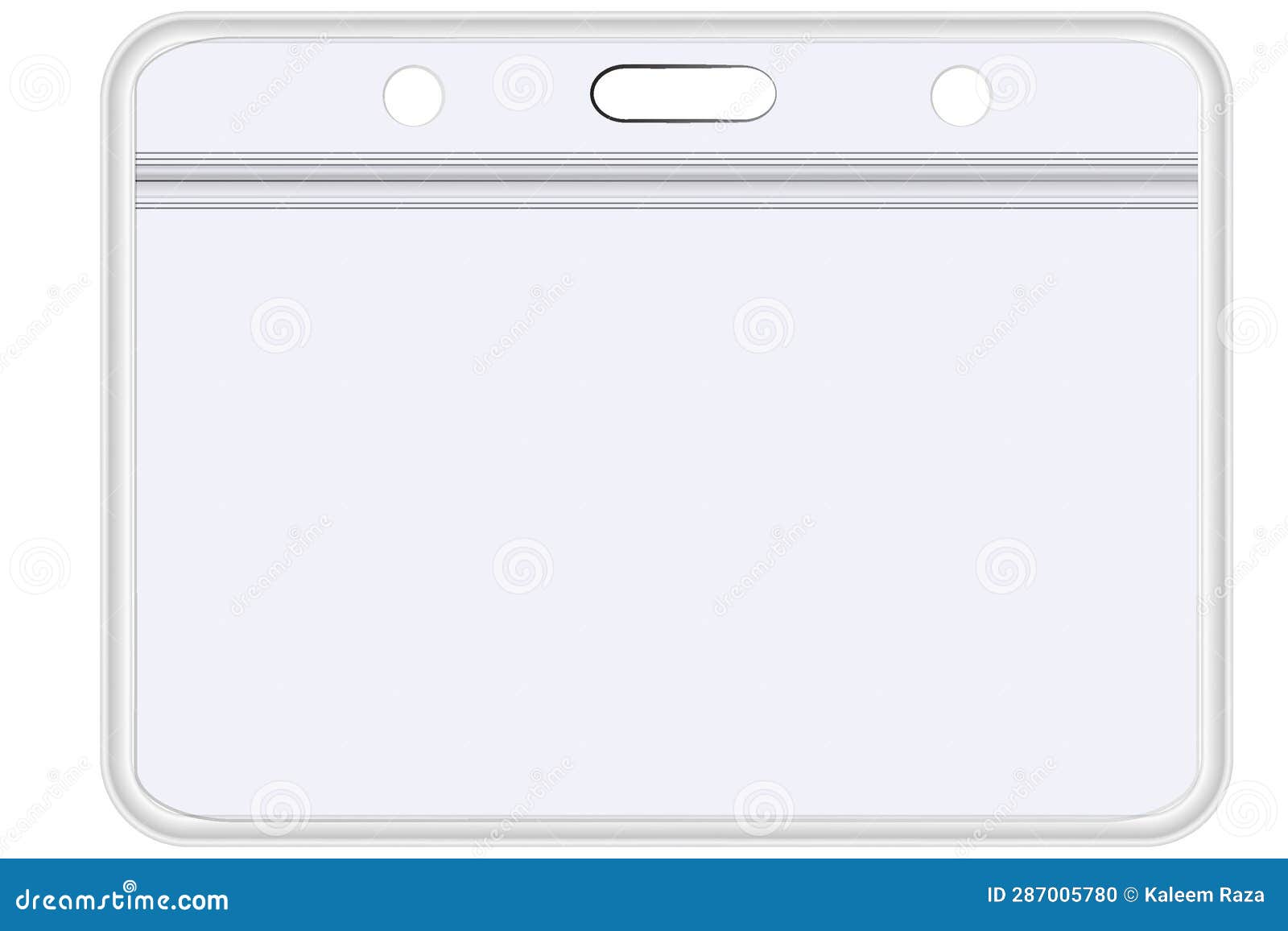 Empty Id Card Case Horizontal Shape Template Stock Vector ...