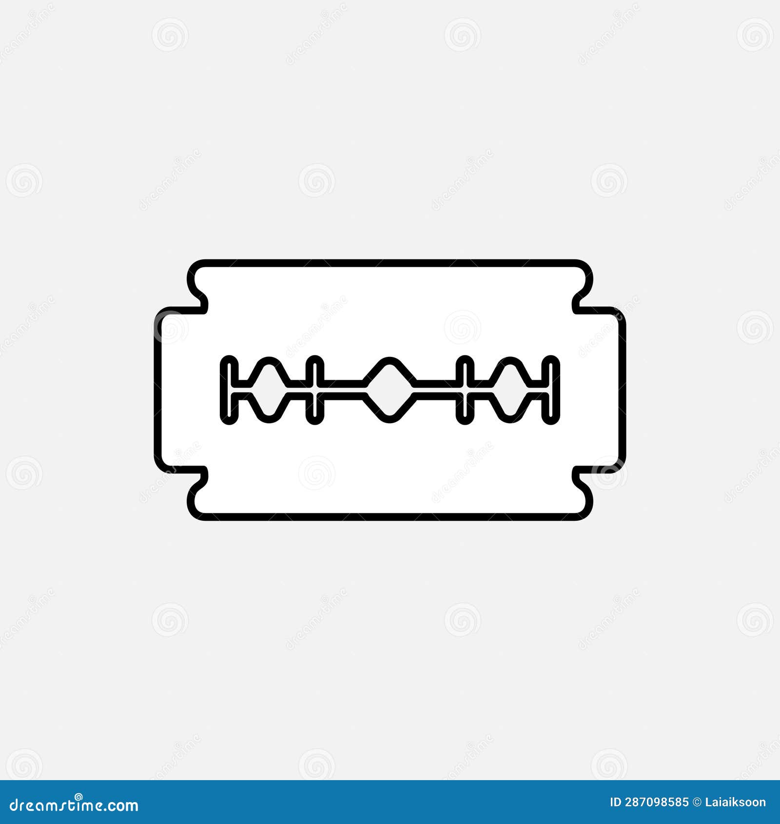 Razor blade line icon stock vector. Illustration of shave - 287098585