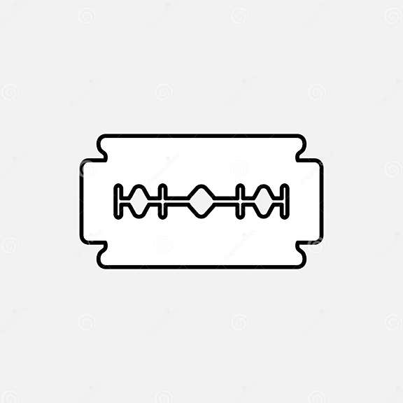 Razor blade line icon stock vector. Illustration of shave - 287098585