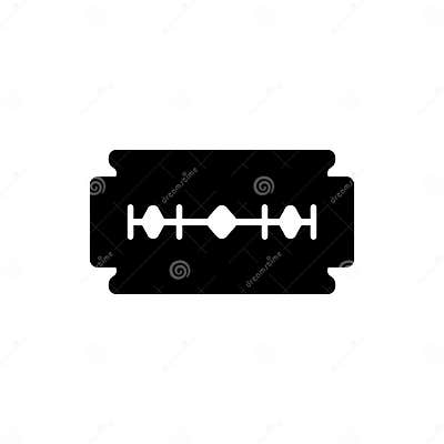 Razor Blade Silhouette Icon Stock Vector - Illustration of shop, barber ...