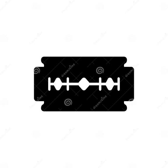 Razor Blade Silhouette Icon Stock Vector - Illustration of shop, barber ...