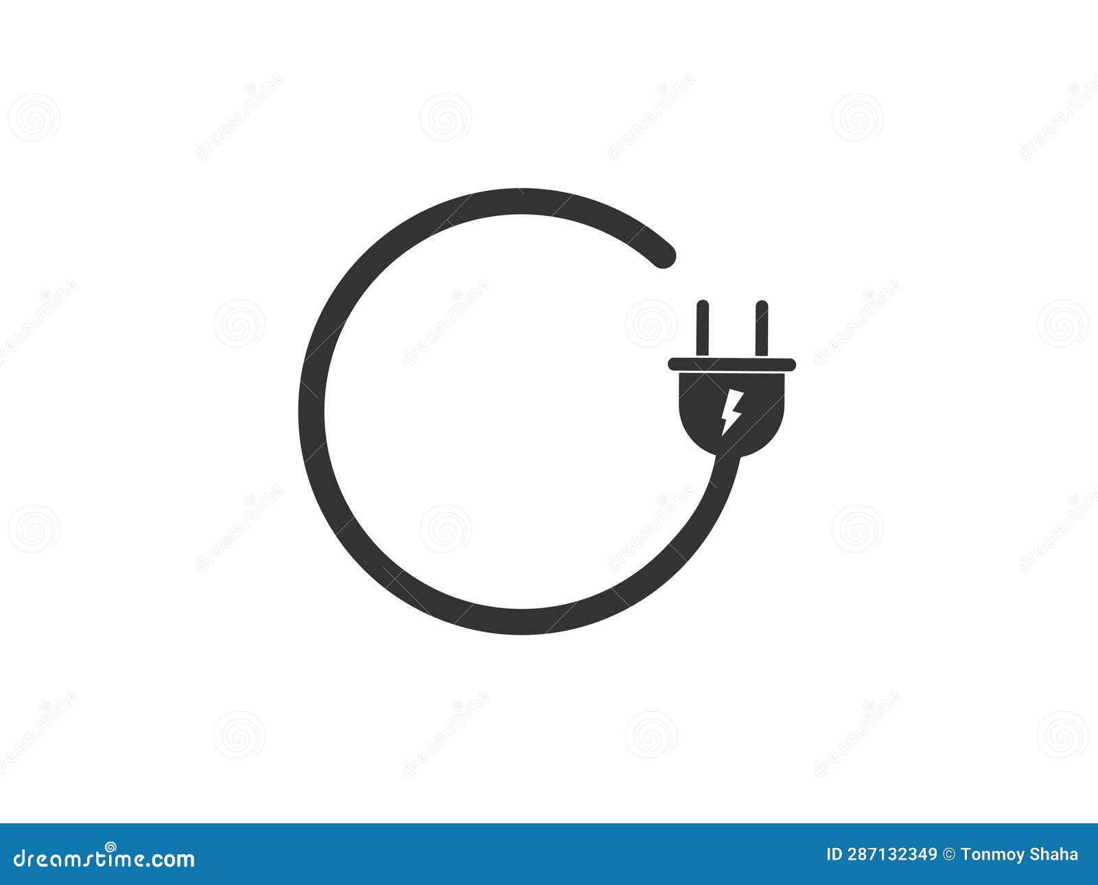 Electric Circle Shape Design. Electric Cable Stock Illustration ...