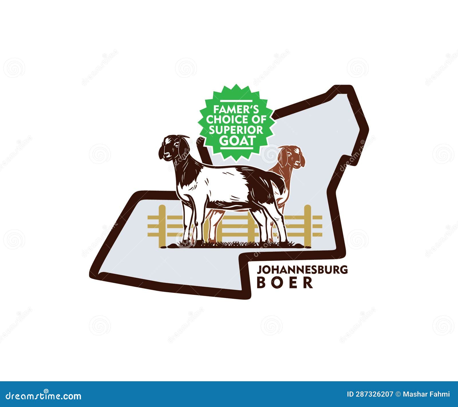 JOHANNESBURG GOAT BOER FARM BANNER Stock Illustration - Illustration of ...