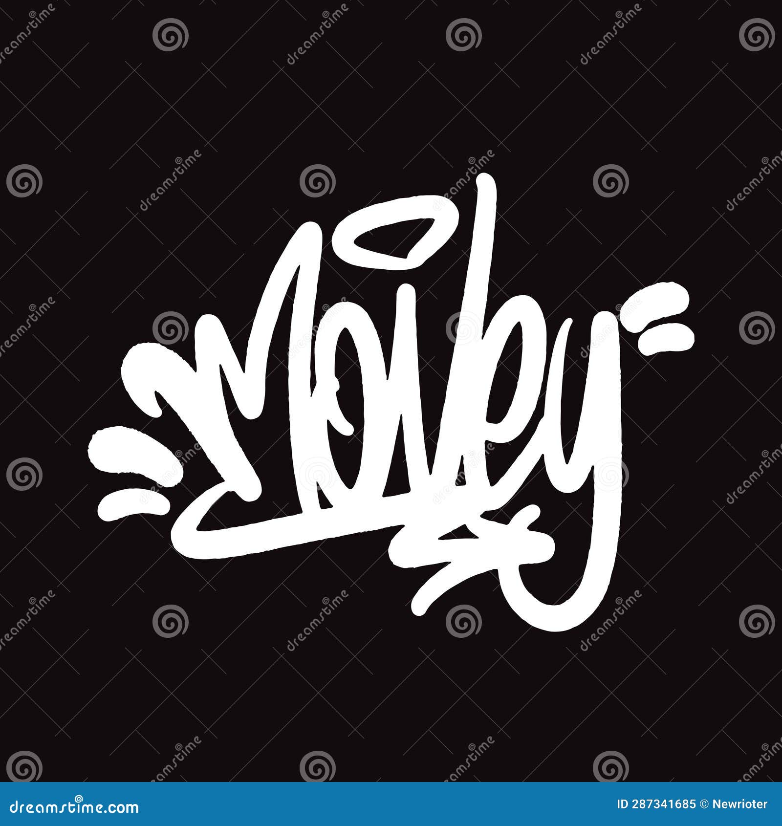 Money Word Street Art Graffiti Tagging Vector Stock Vector ...
