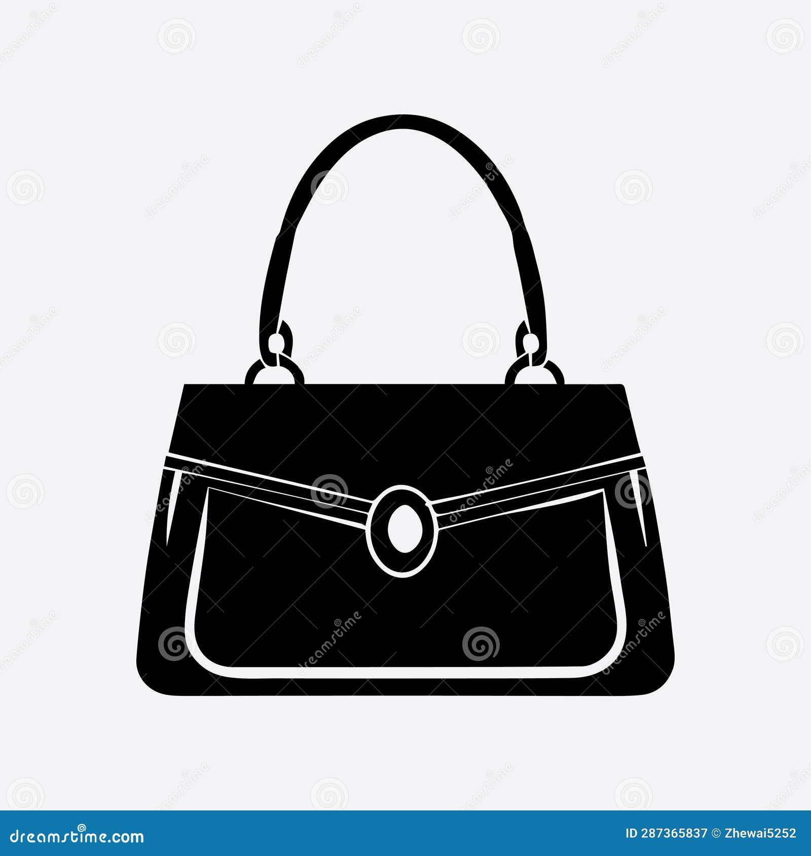 Bag Symbol Vector Logo Editable and Changeable Color Handbag Stock ...