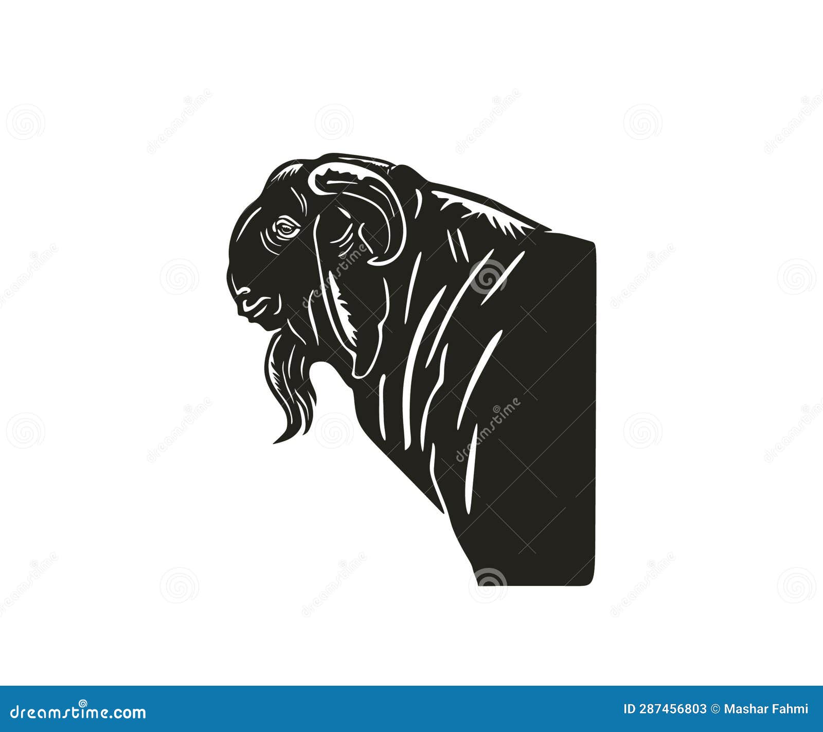 KALAHARI RED CROSS BREEDS GOAT LOGO Cartoon Vector | CartoonDealer.com ...