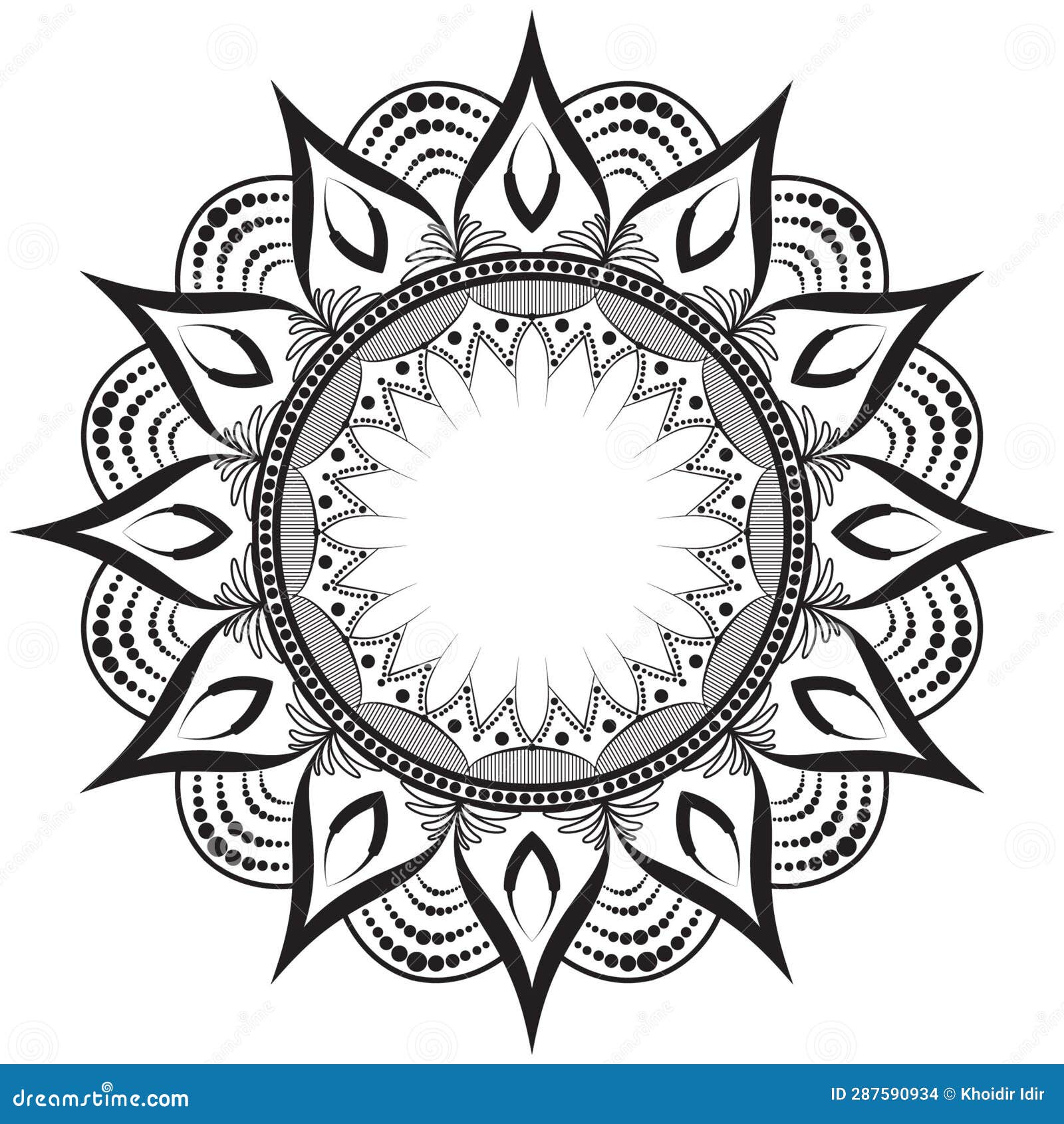 Isolated Mandala Pattern Abstract Vector. Stock Vector - Illustration ...