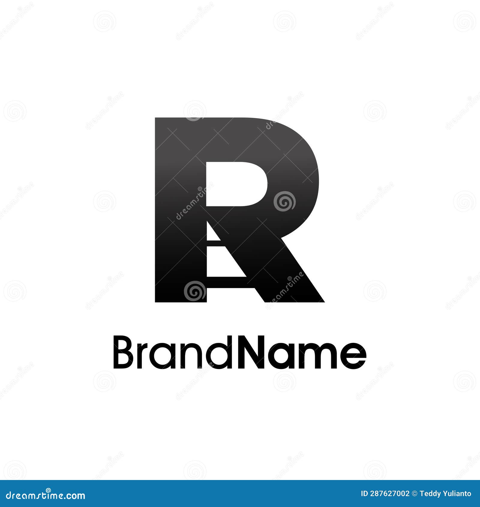 Simple and Minimalist Initial R Road Way Logo Stock Vector ...