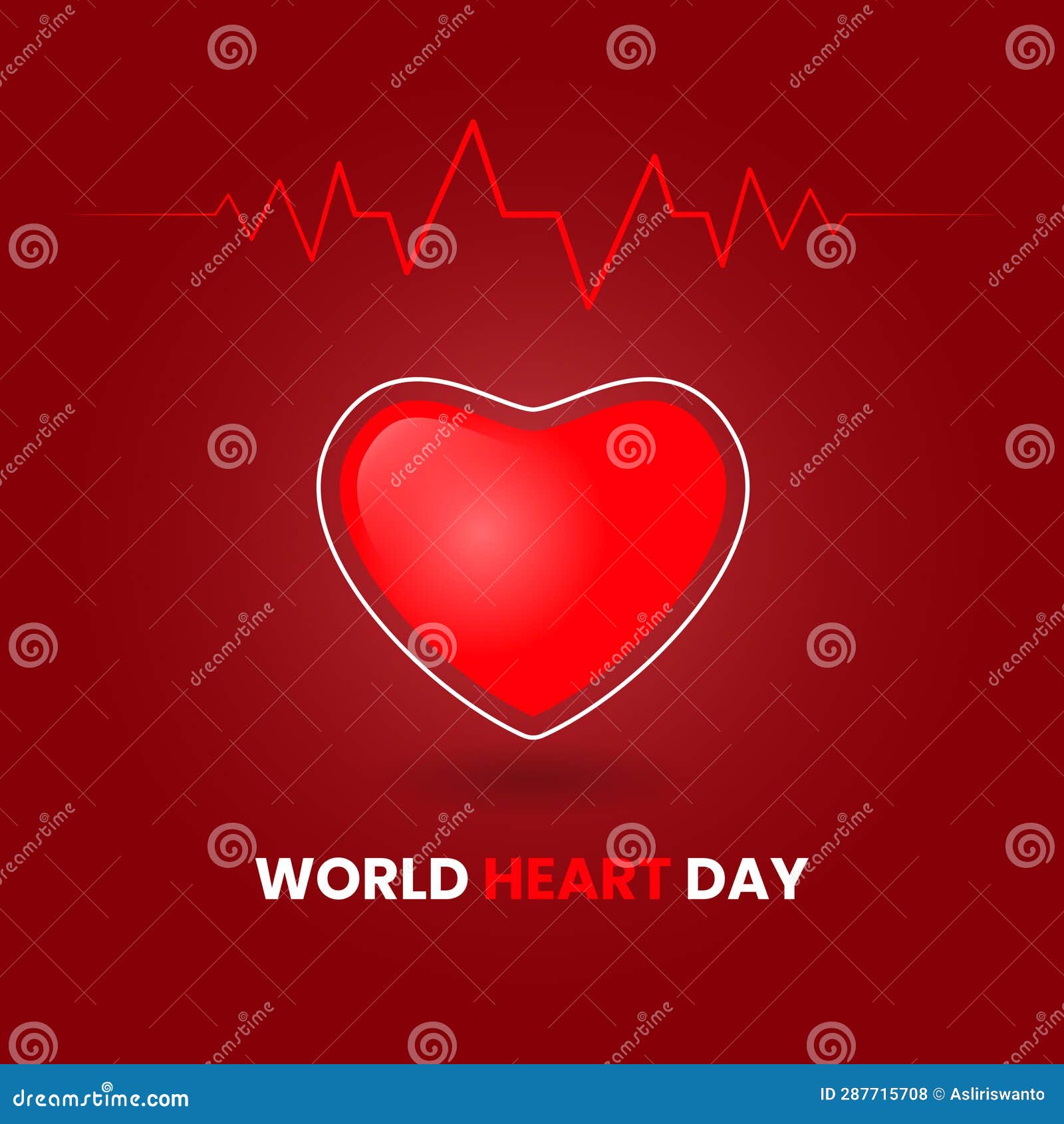 World Heart Day Design Template Stock Vector - Illustration of ...