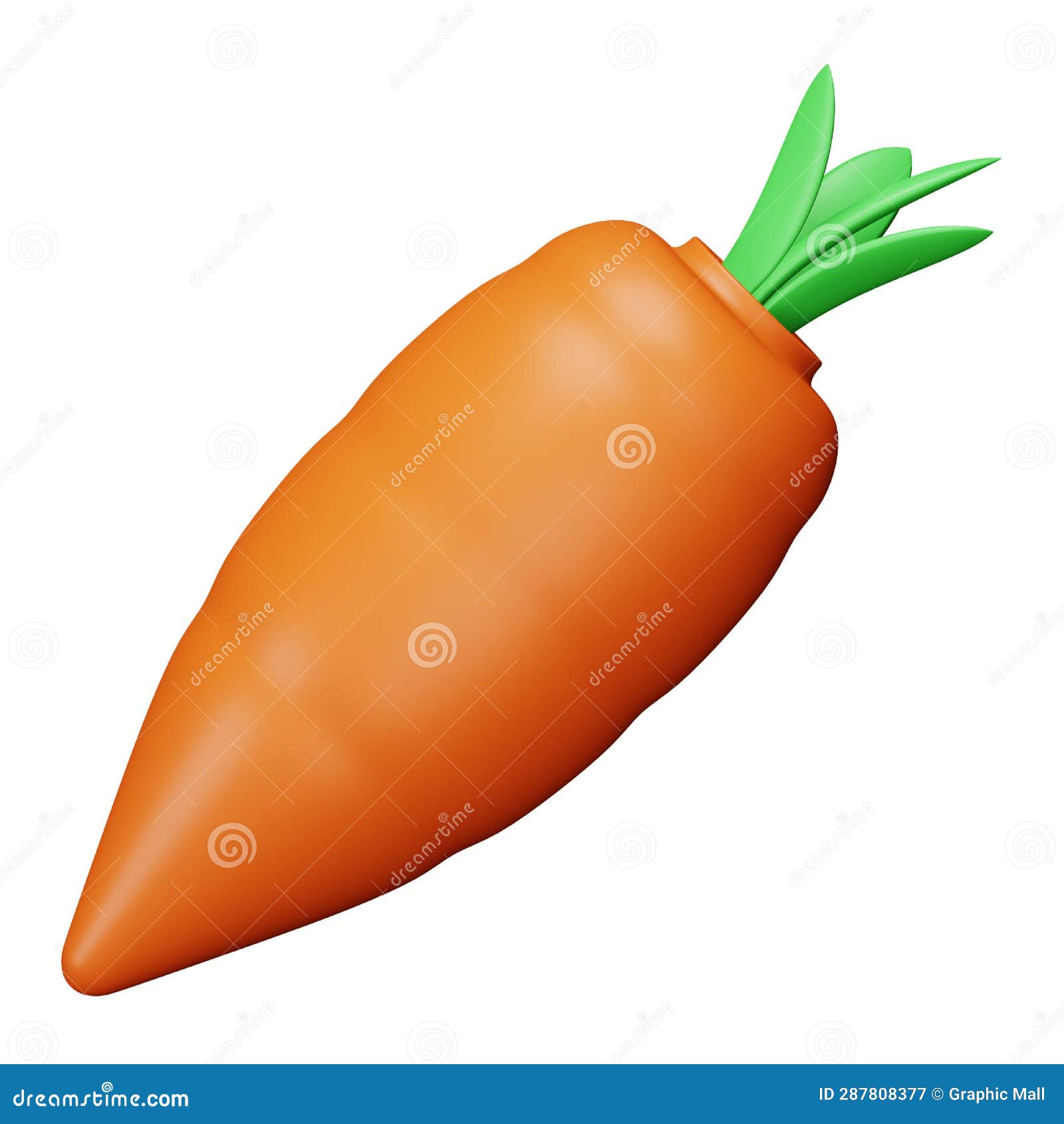 Carrot 3d Rendering Isometric Icon. Stock Vector - Illustration of ...