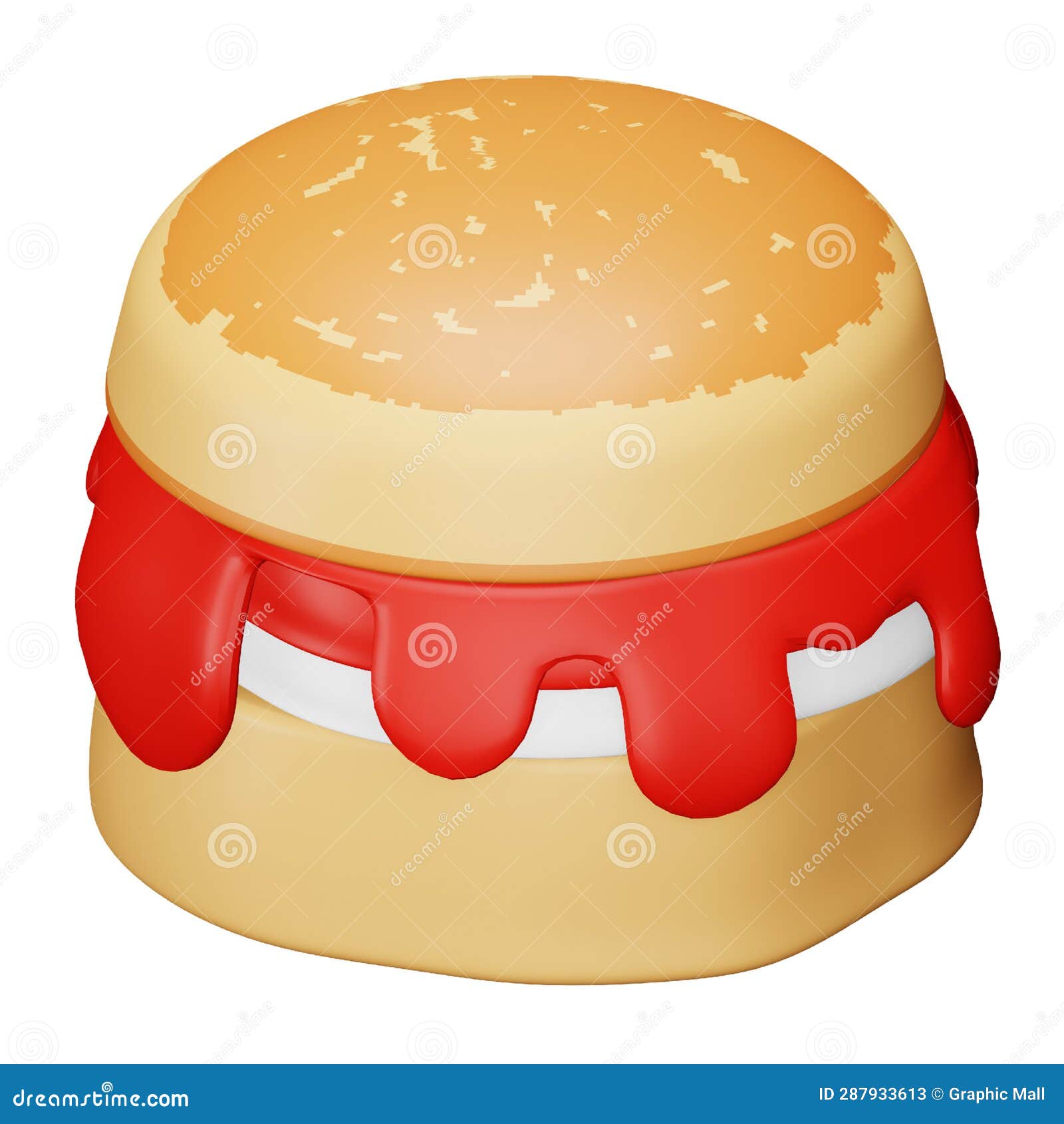 Scones 3d Rendering Isometric Icon. Stock Illustration - Illustration ...