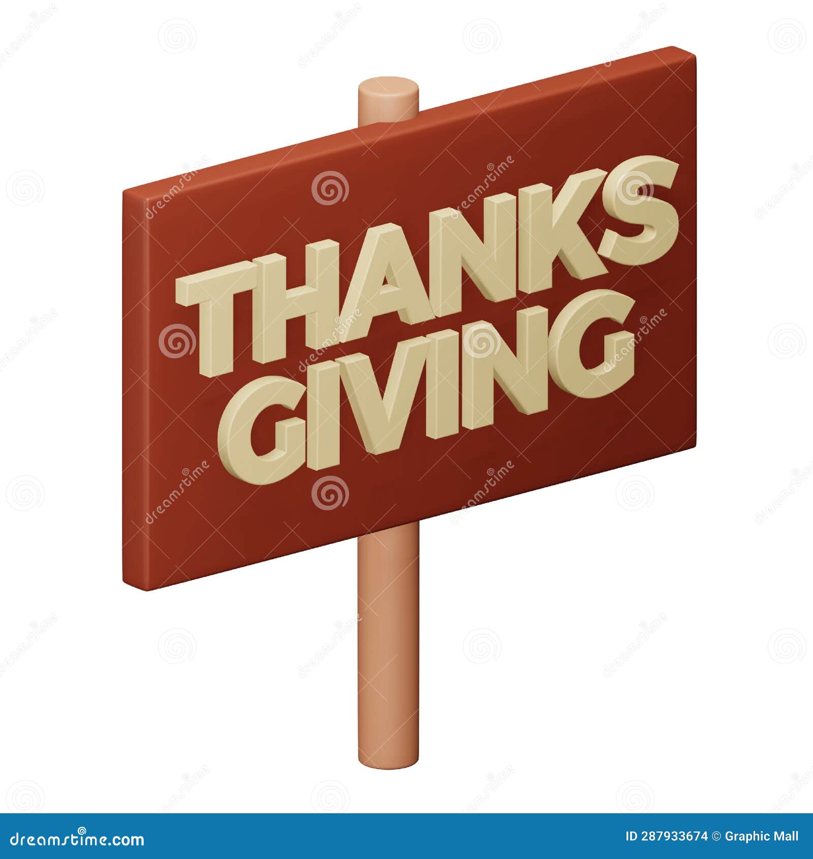 Sign Board 3d Rendering Isometric Icon. Stock Illustration ...