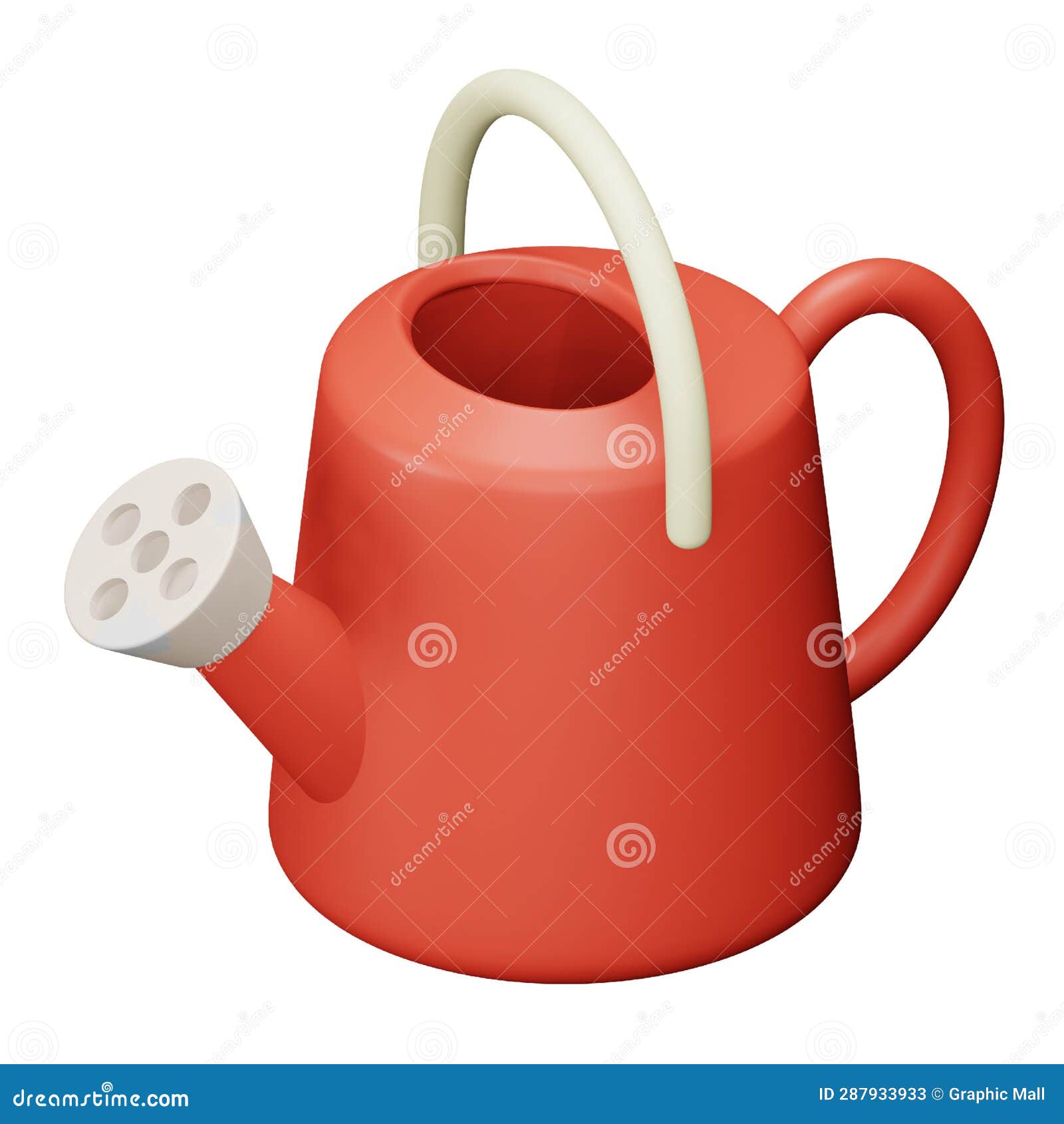 Watering Can 3d Rendering Isometric Icon. Stock Illustration ...
