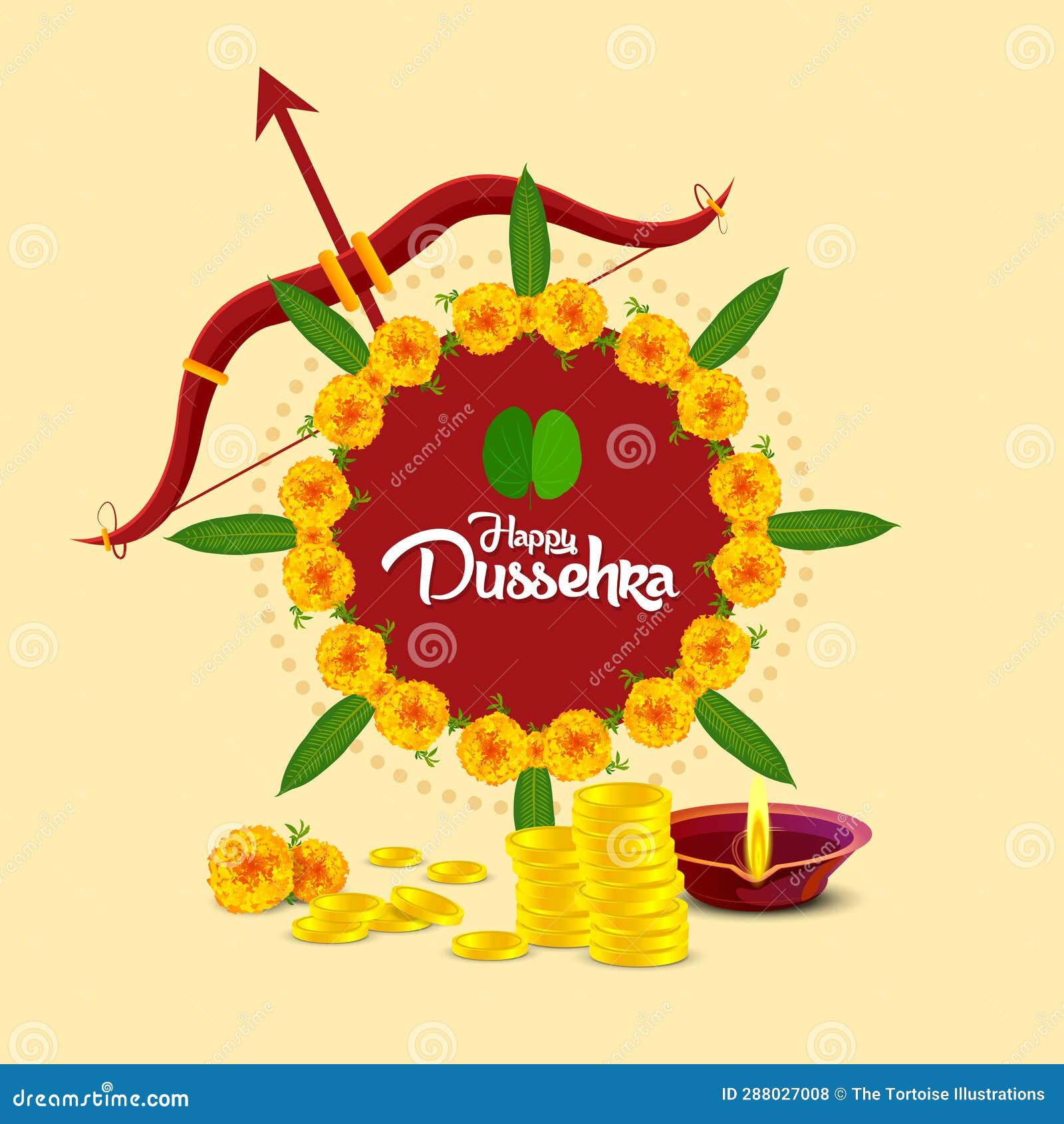 Happy Dussehra Festival. 3D Illustration Stock Vector - Illustration of ...