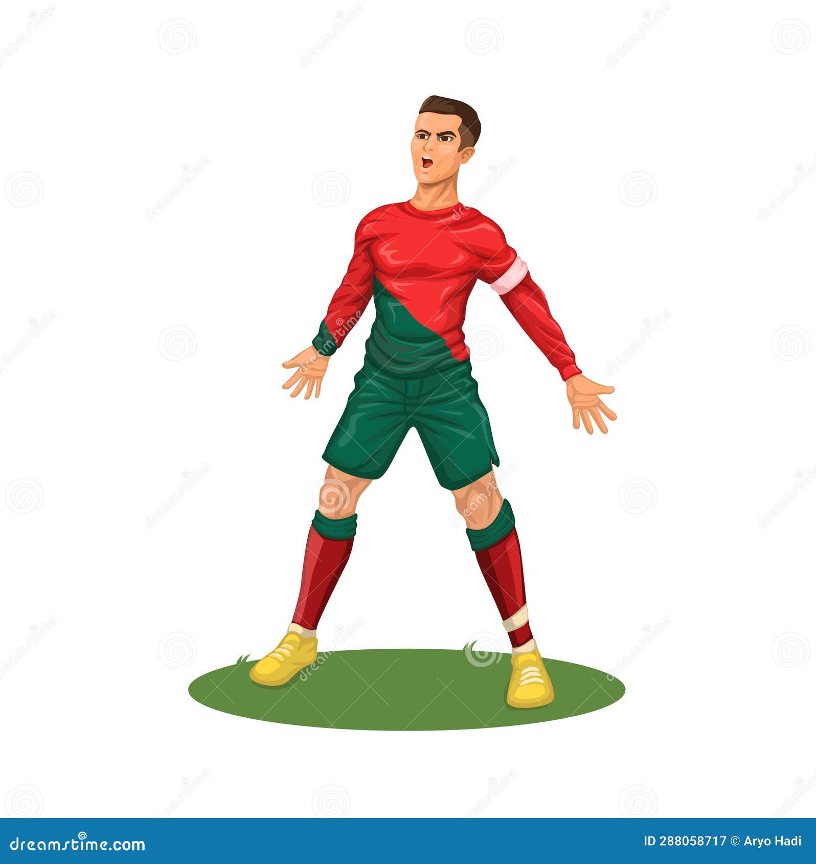 Illustration of Christiano Ronaldo Celebration Pose in Portugal ...