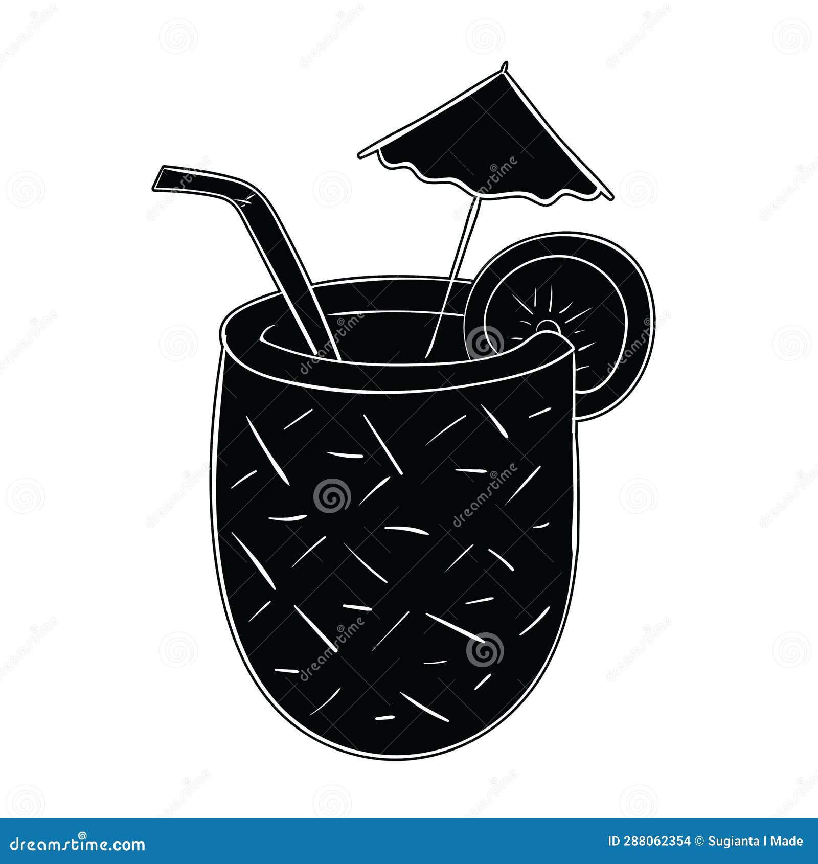Hand Drawing Style of Glass Coctails Line Art Icon Vector Stock Vector ...