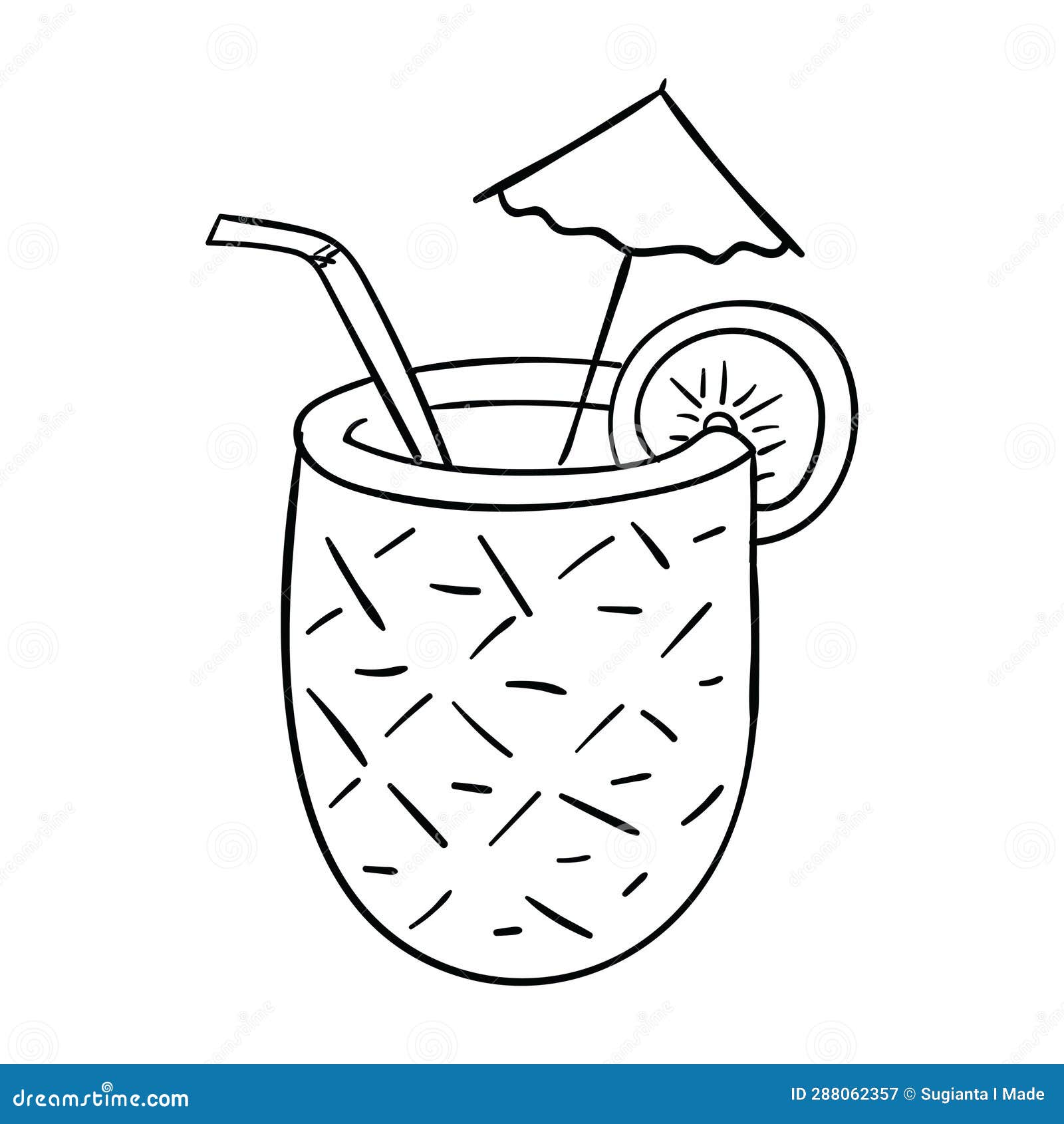 Hand Drawing Style of Glass Coctails Line Art Icon Vector Stock Vector ...