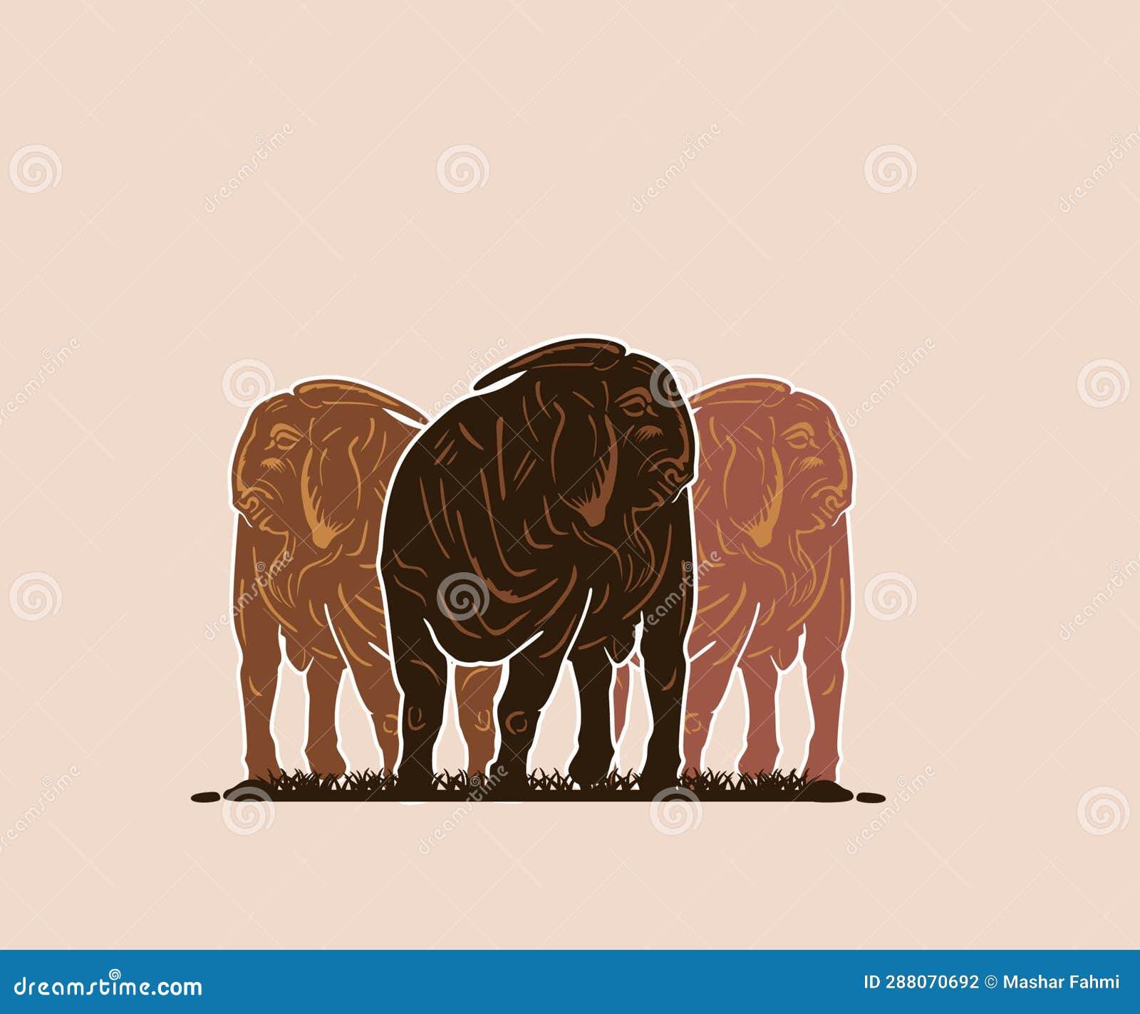 KALAHARI RED CROSS BREEDS GOAT LOGO Cartoon Vector | CartoonDealer.com ...