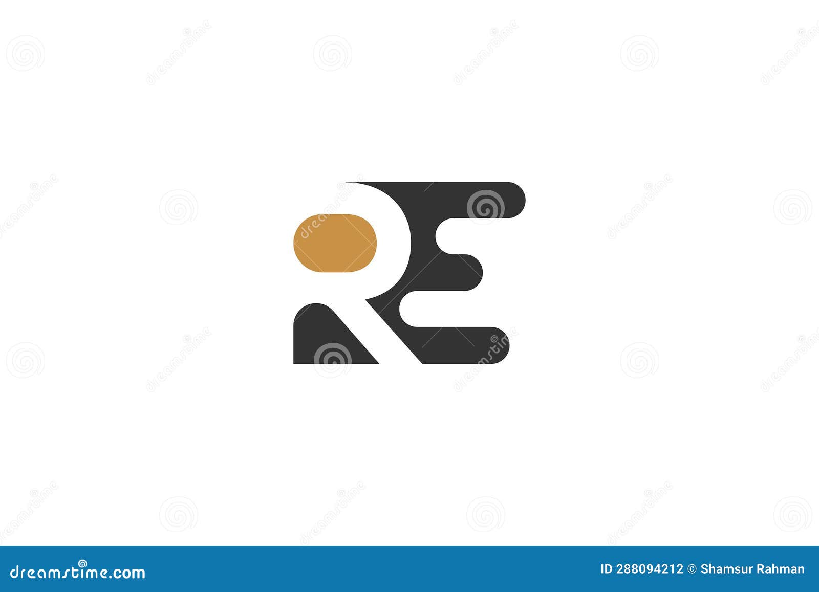 Alphabet Initials Logo RE, ER, R and E Stock Vector - Illustration of ...