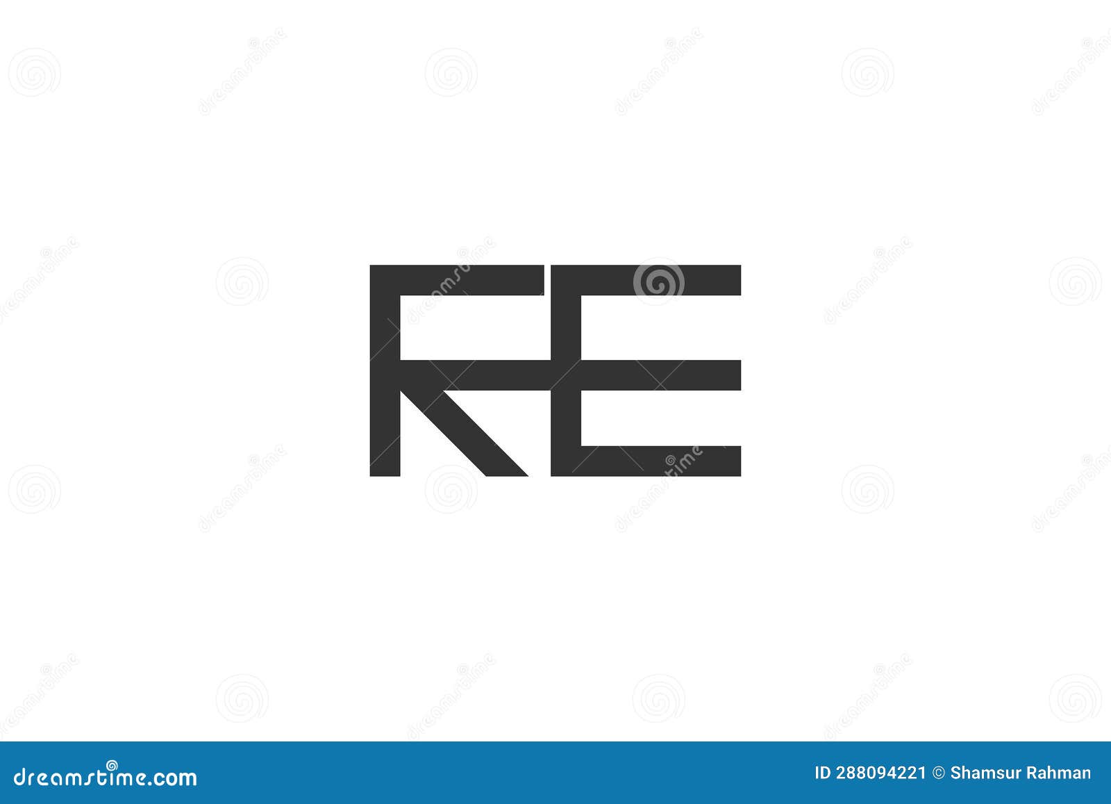 Alphabet Initials Logo RE, ER, R and E Stock Vector - Illustration of ...