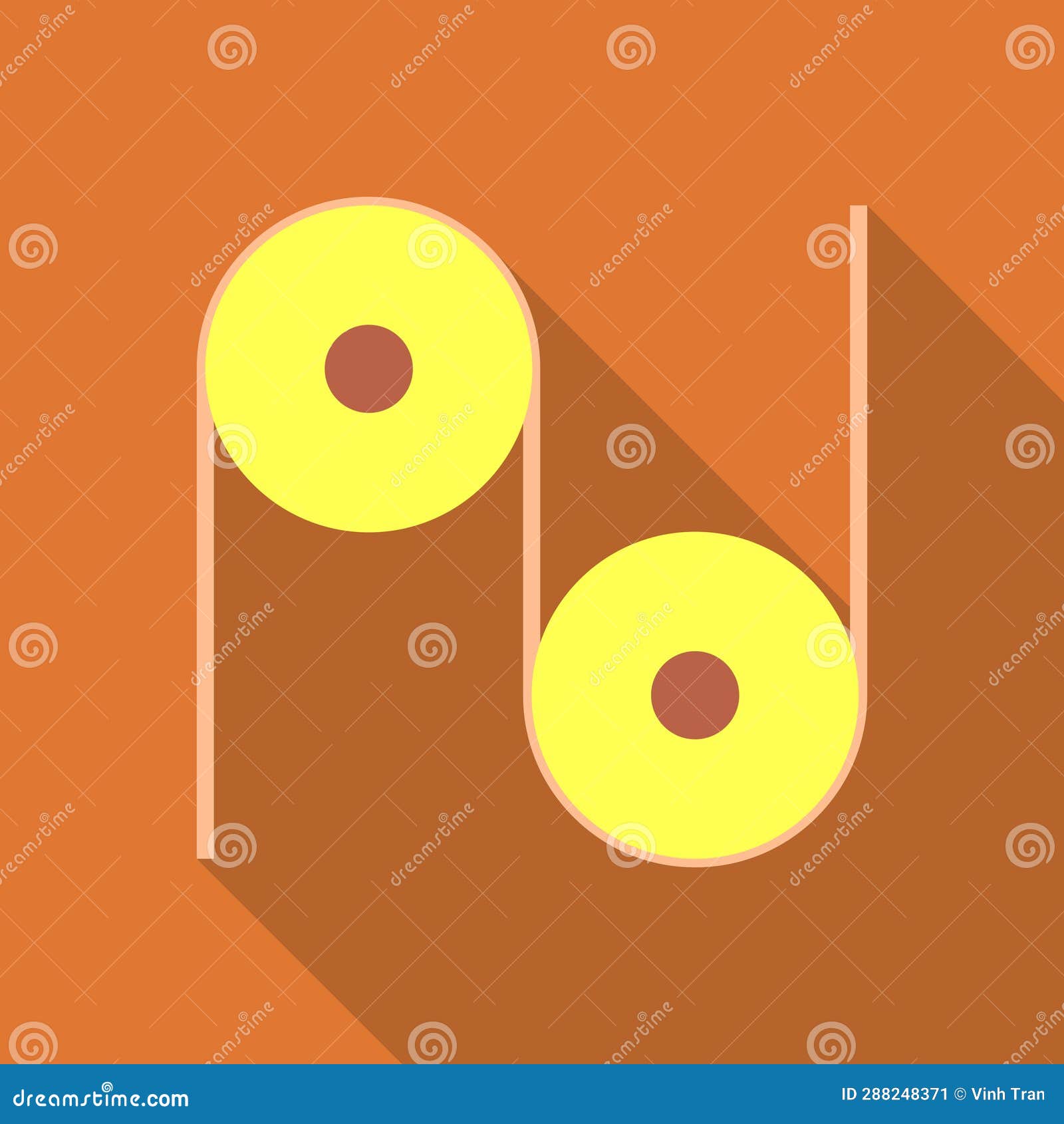 Pulley Flat Icon with Long Shadow. Simple Pulley Block Physics Icon ...