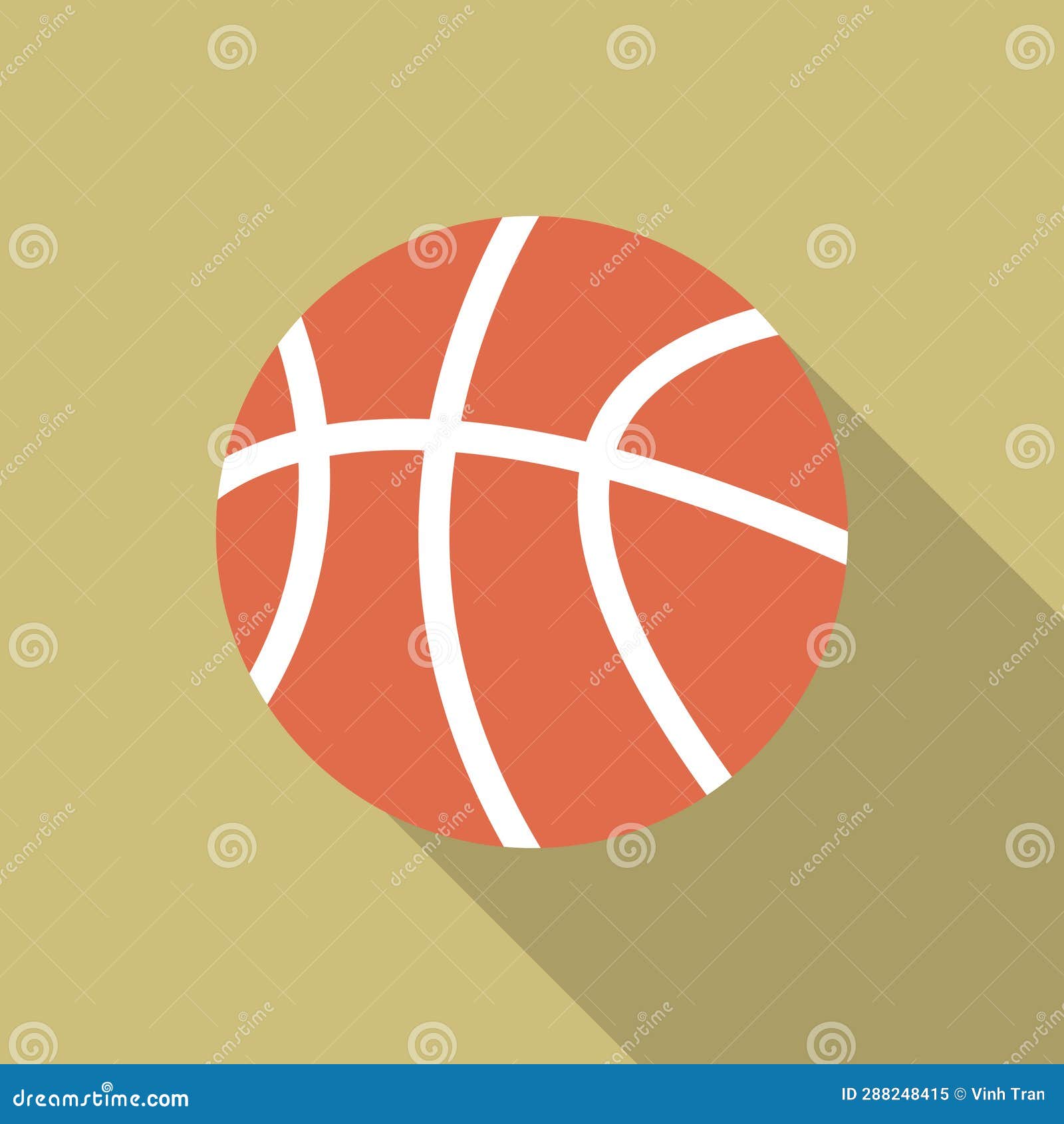 Basketball Ball Flat Icon with Long Shadow. Simple School Physical ...