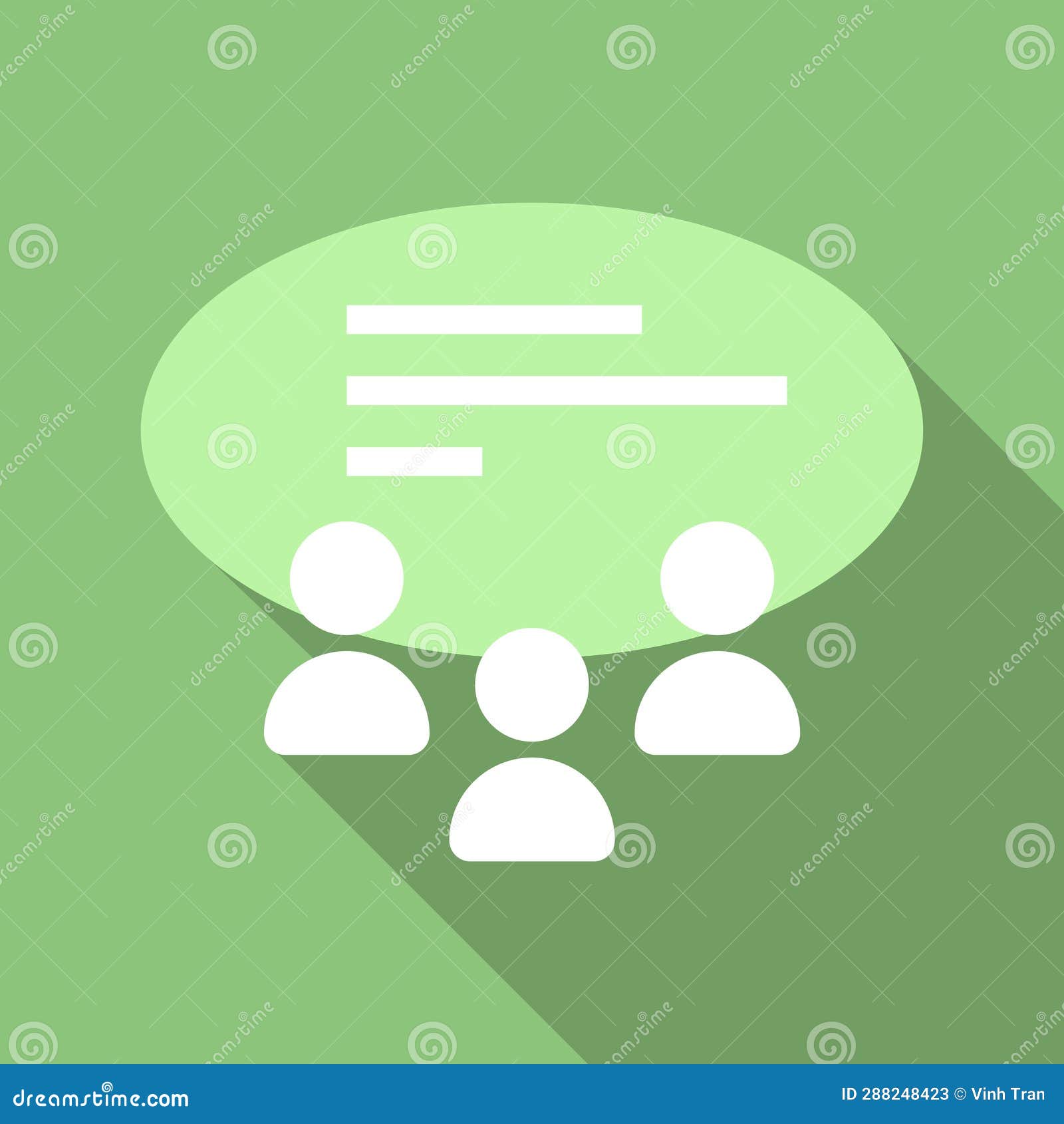 Sociology Flat Icon with Long Shadow. Simple Group of People Icon ...