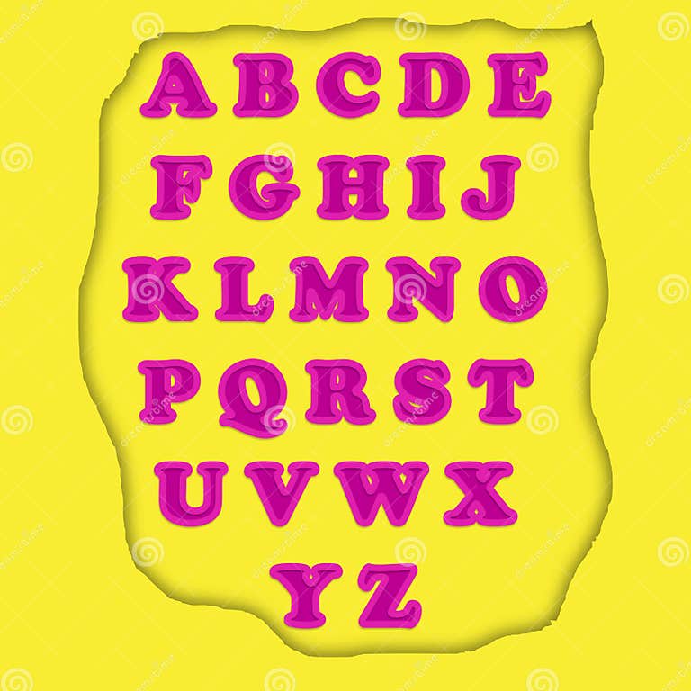Vector 3D Paper Cut Alphabet Letters Stock Vector - Illustration of ...