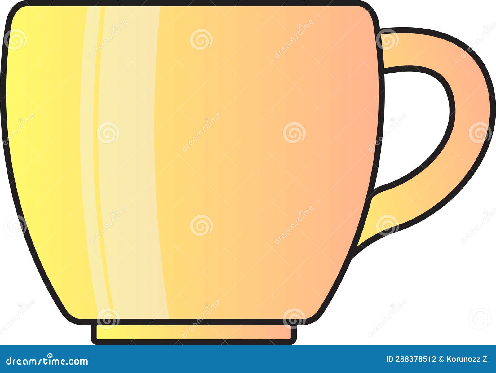 A Beautiful Yellow Cup Isolated Vector Stock Vector - Illustration of ...