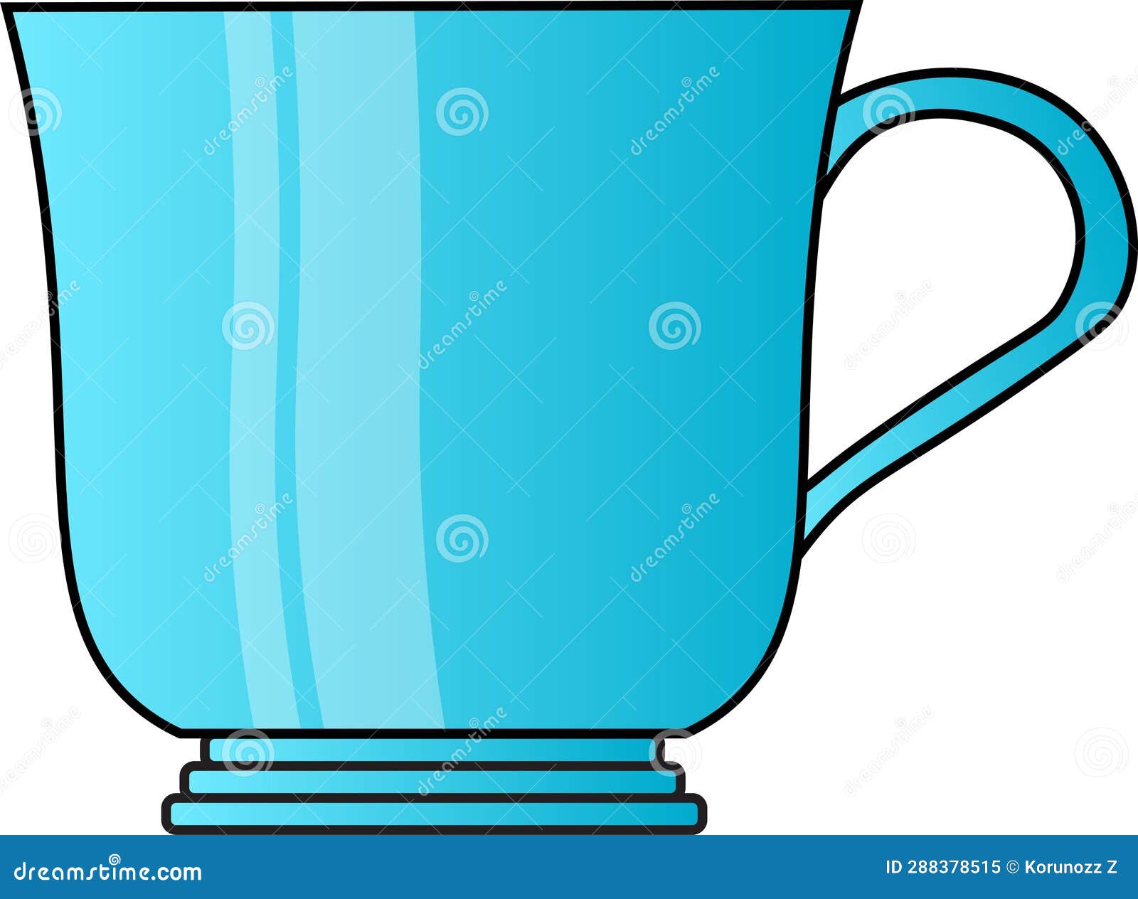 A Beautiful Blue Coffee Cup Vector Stock Vector - Illustration of ...