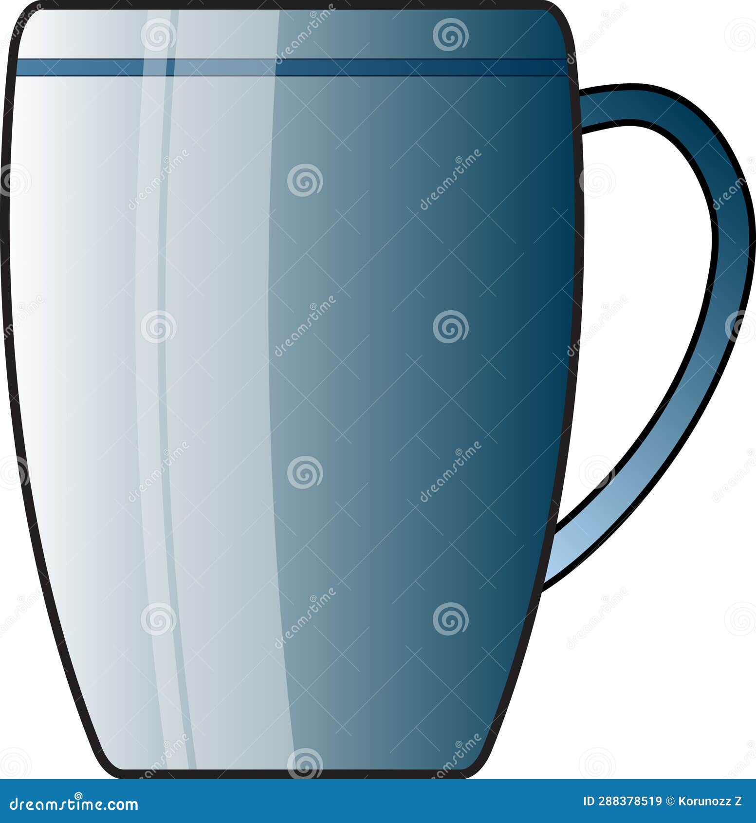 A Beautiful Blue Cup Vector Stock Vector - Illustration of kitchen ...