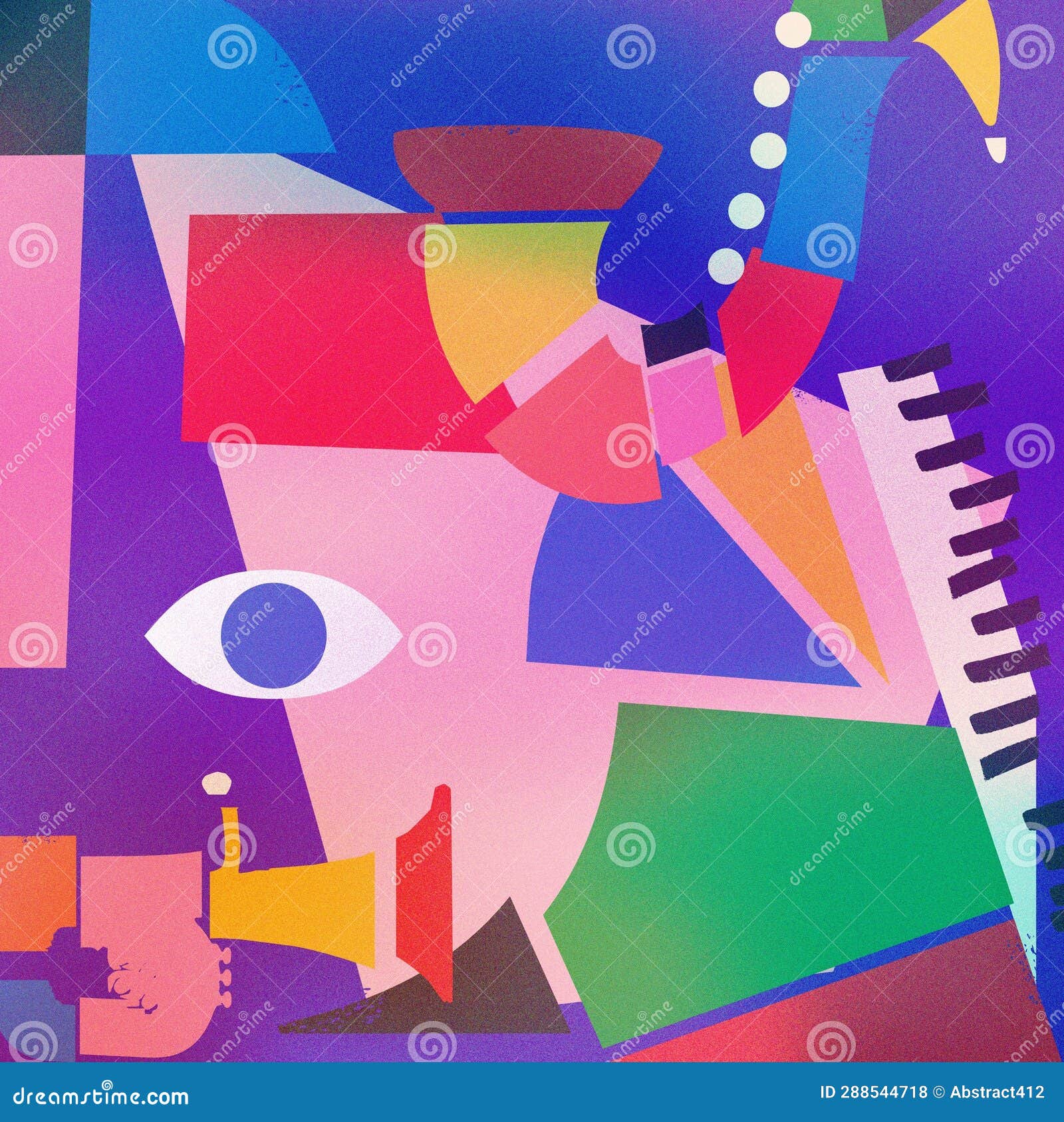 Modern Music Poster with Abstract and Minimalistic Musical Instruments ...