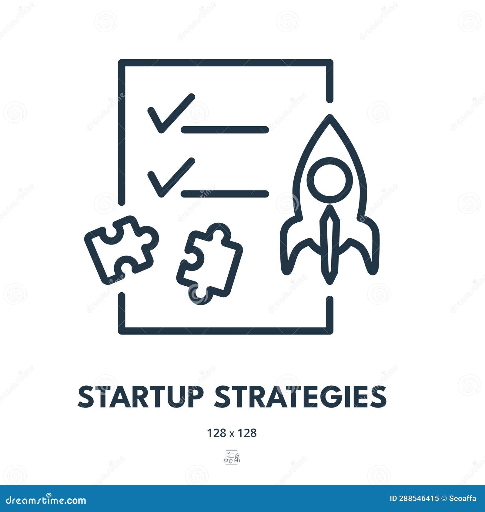 Startup Strategies Icon. Startup, Project, Strategy. Editable Stroke ...