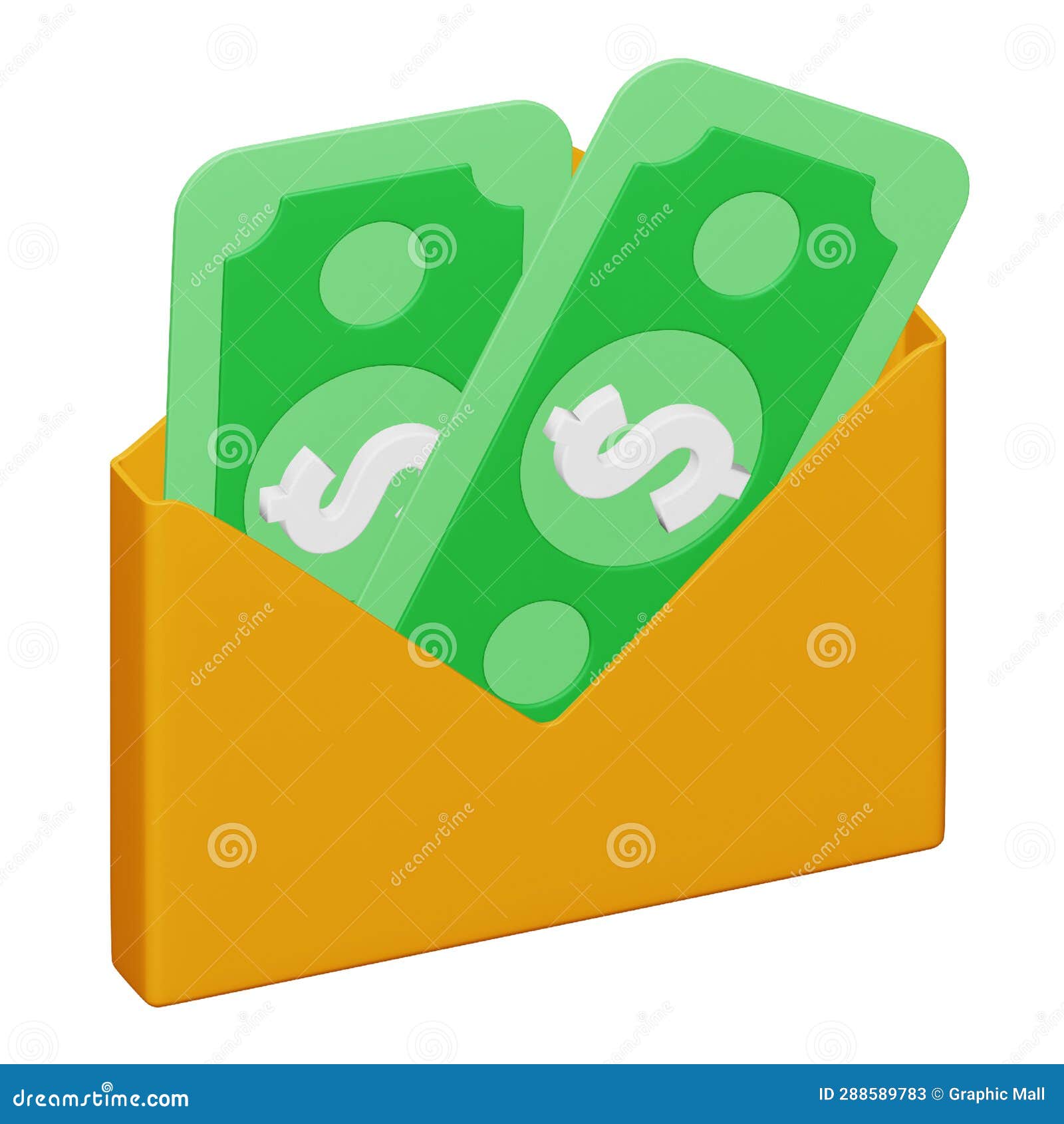 Salary 3d Rendering Isometric Icon. Stock Illustration - Illustration ...