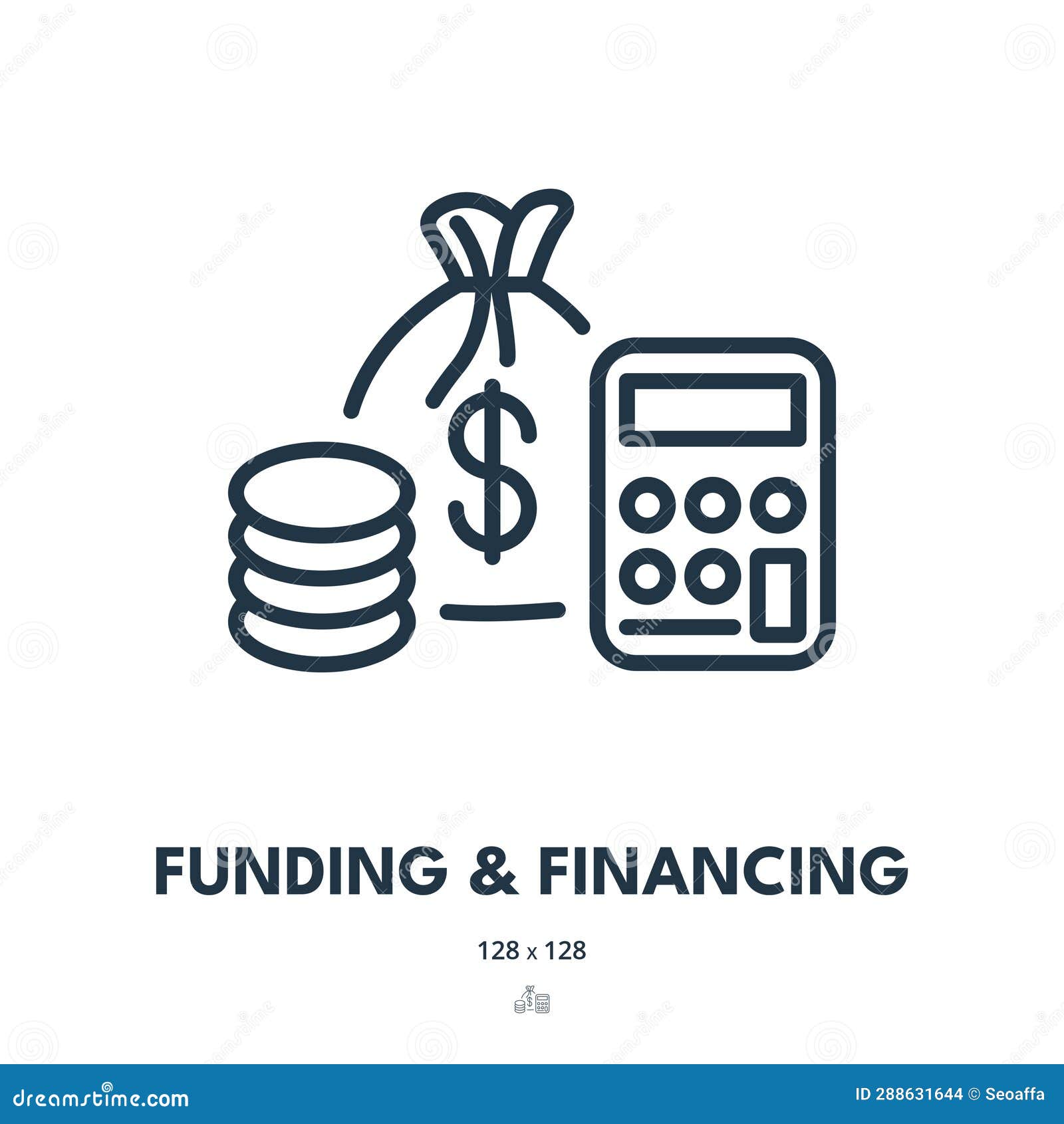 Funding and Financing Icon. Investment, Profit, Fund. Editable Stroke ...