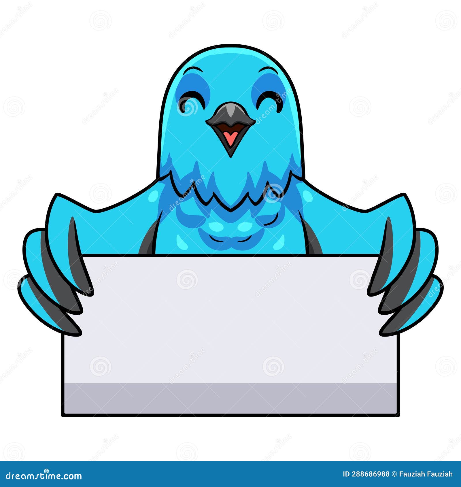 Cute Spangled Cotinga Bird Cartoon Giving Thumb Up Vector Illustration ...