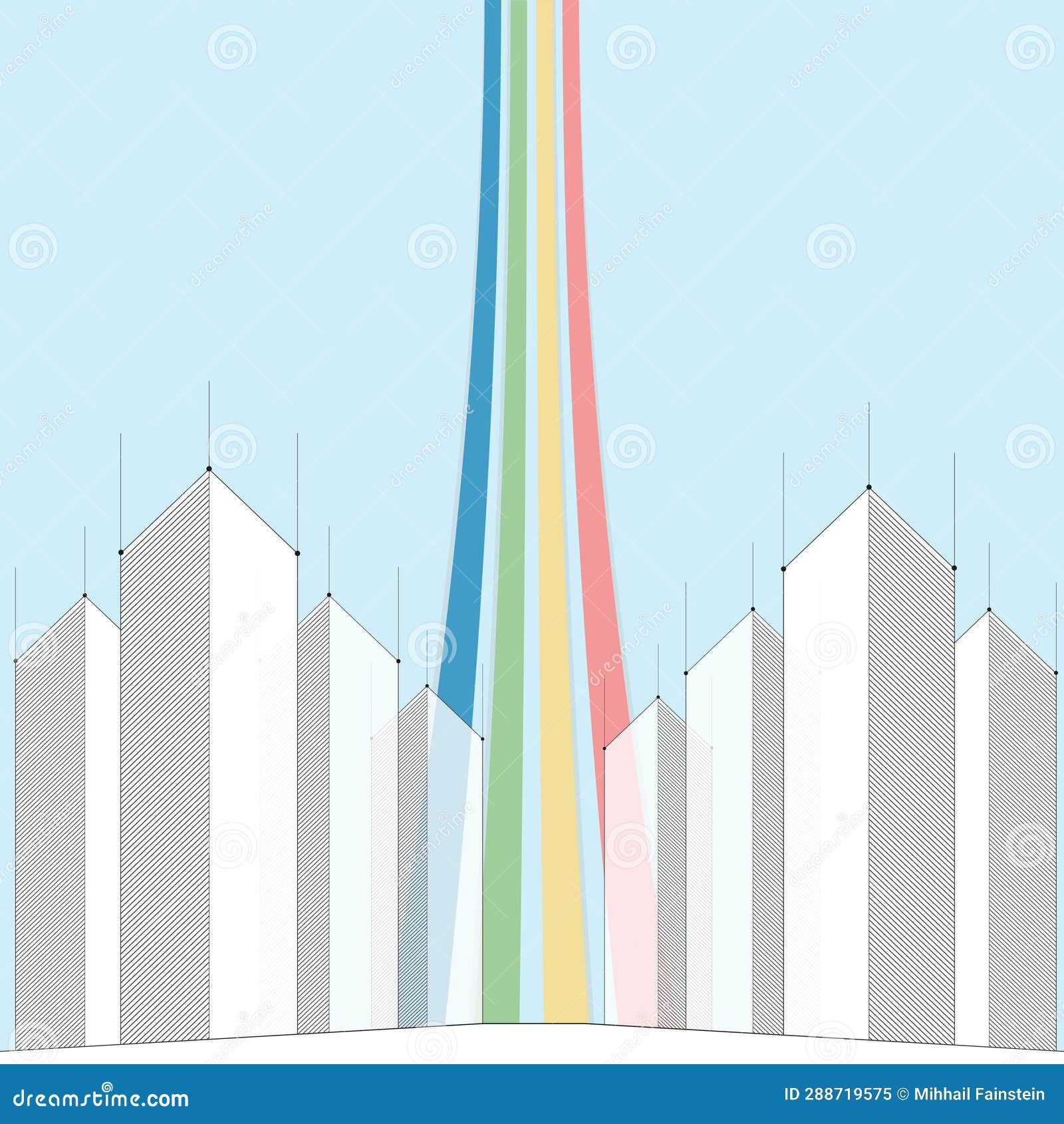 Architecture Construction. Abstract Line Buildings Stock Vector ...