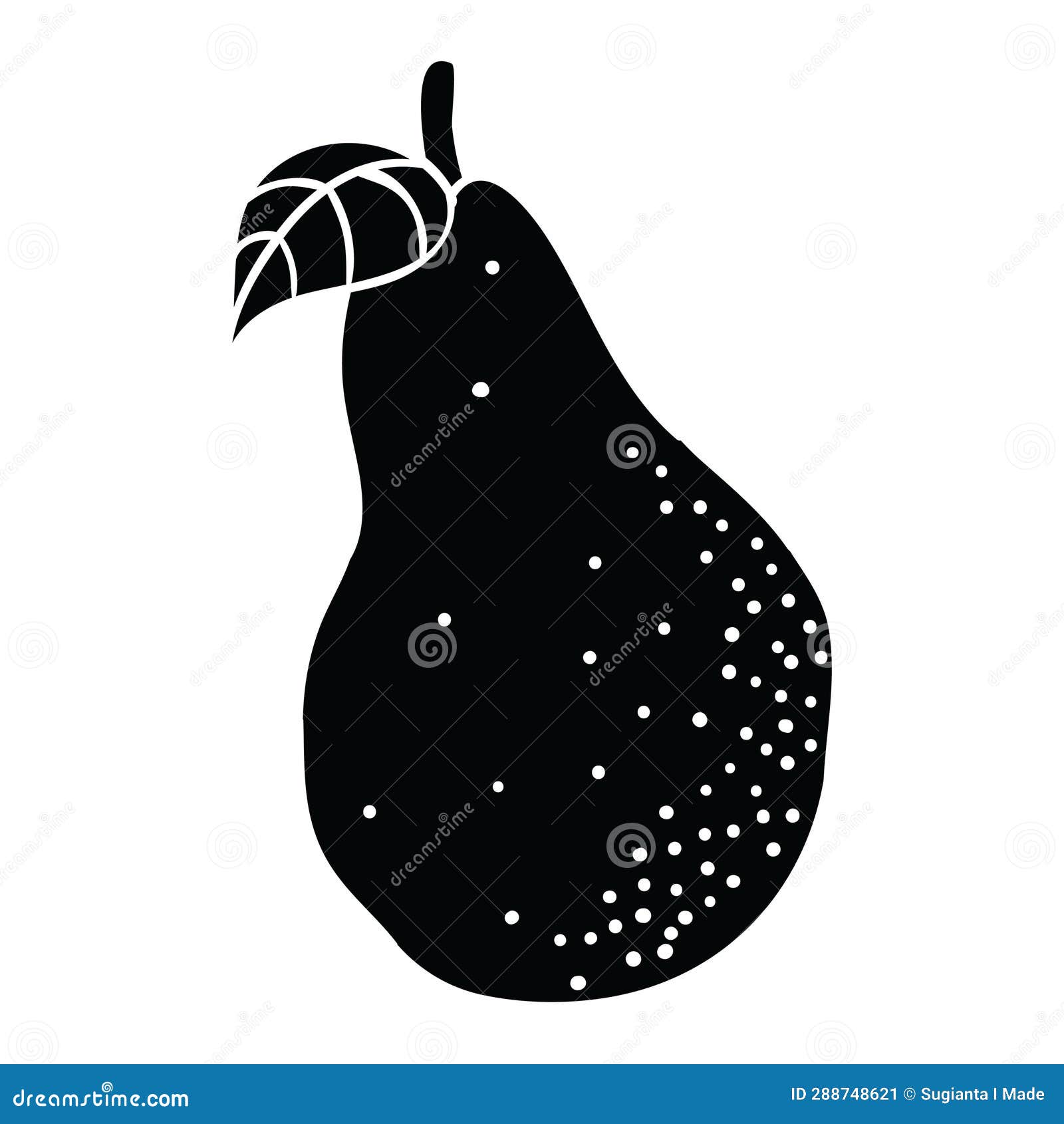 Hand drawing pear vector stock vector. Illustration of icon - 288748621