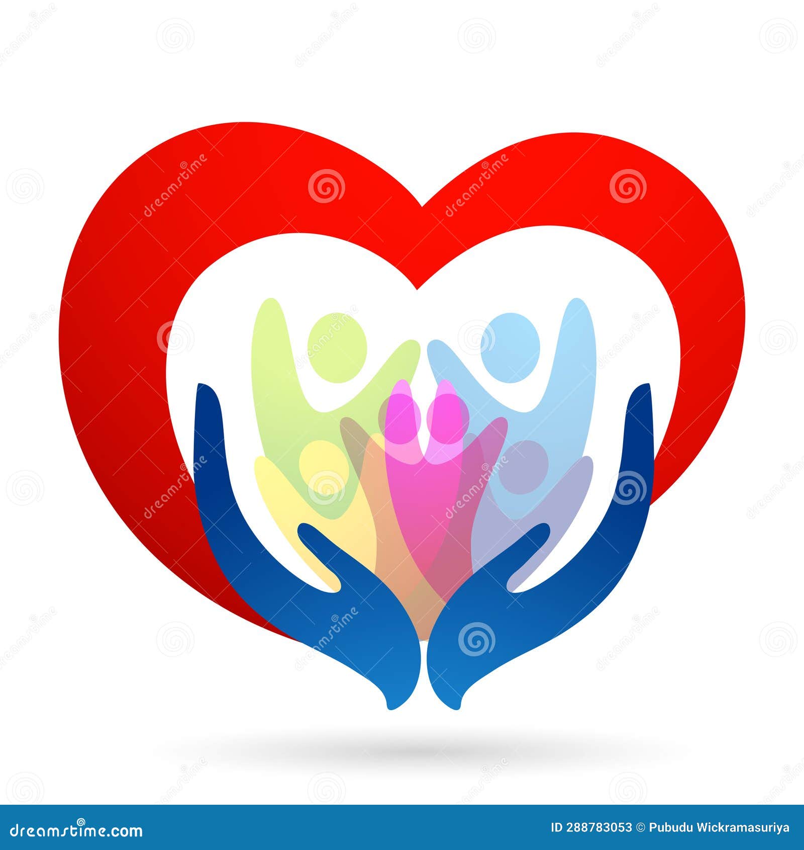 Happy Family Heart Care Union Team Love in People Care Children Kids ...