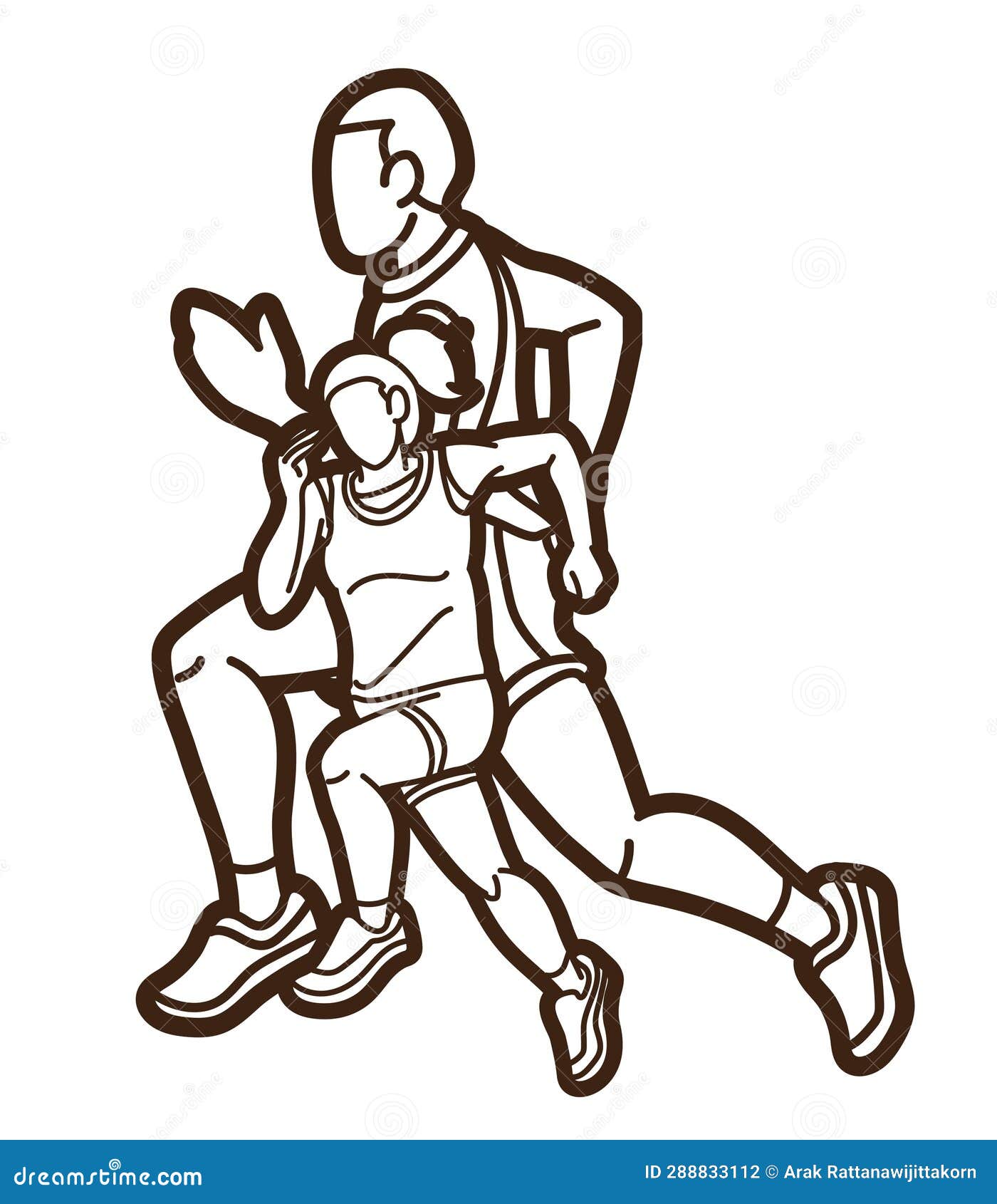 Group of People Running Together Man and Woman Runner Marathon Cartoon ...