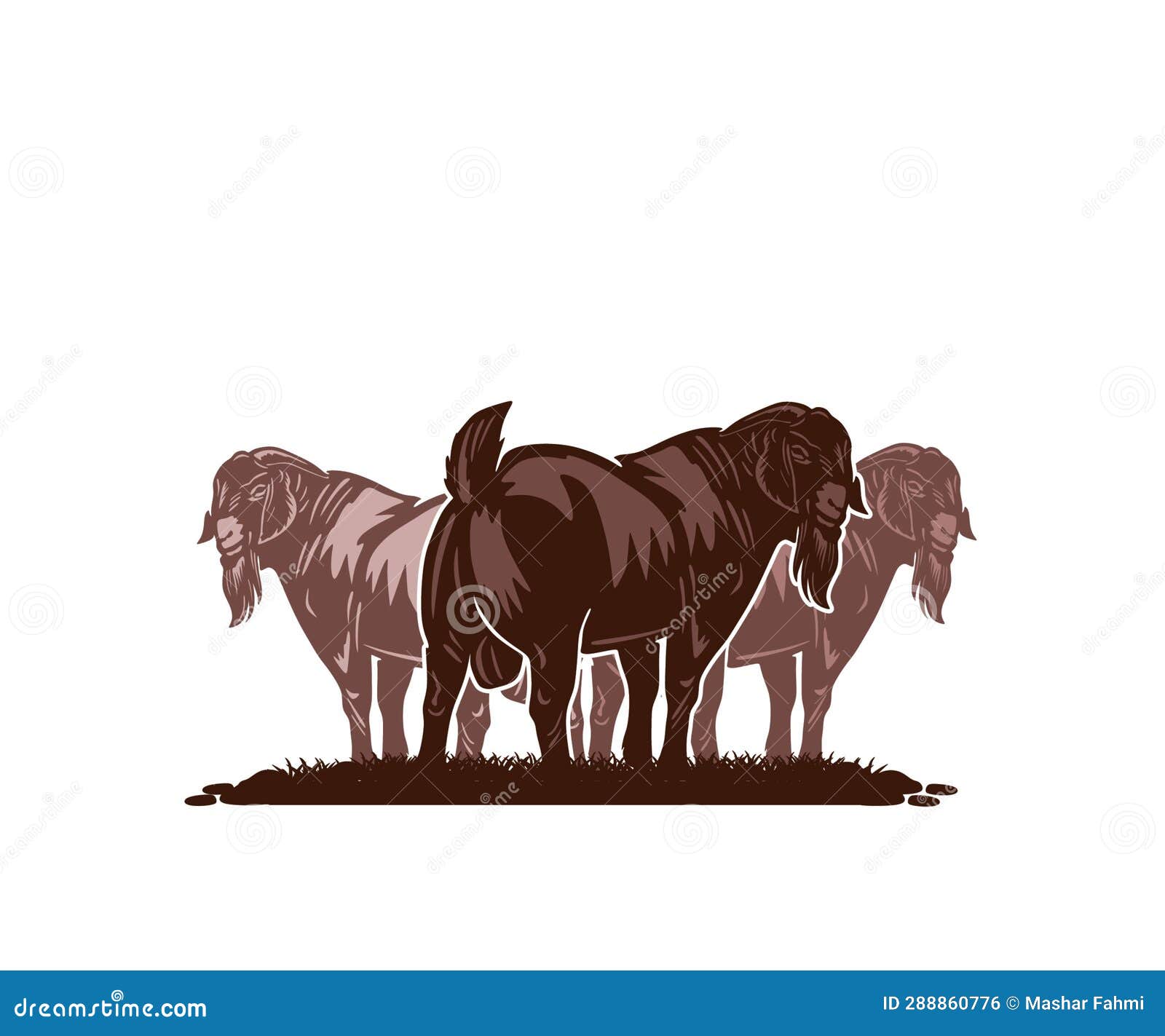 KALAHARI RED CROSS BREEDS GOAT LOGO Cartoon Vector | CartoonDealer.com ...