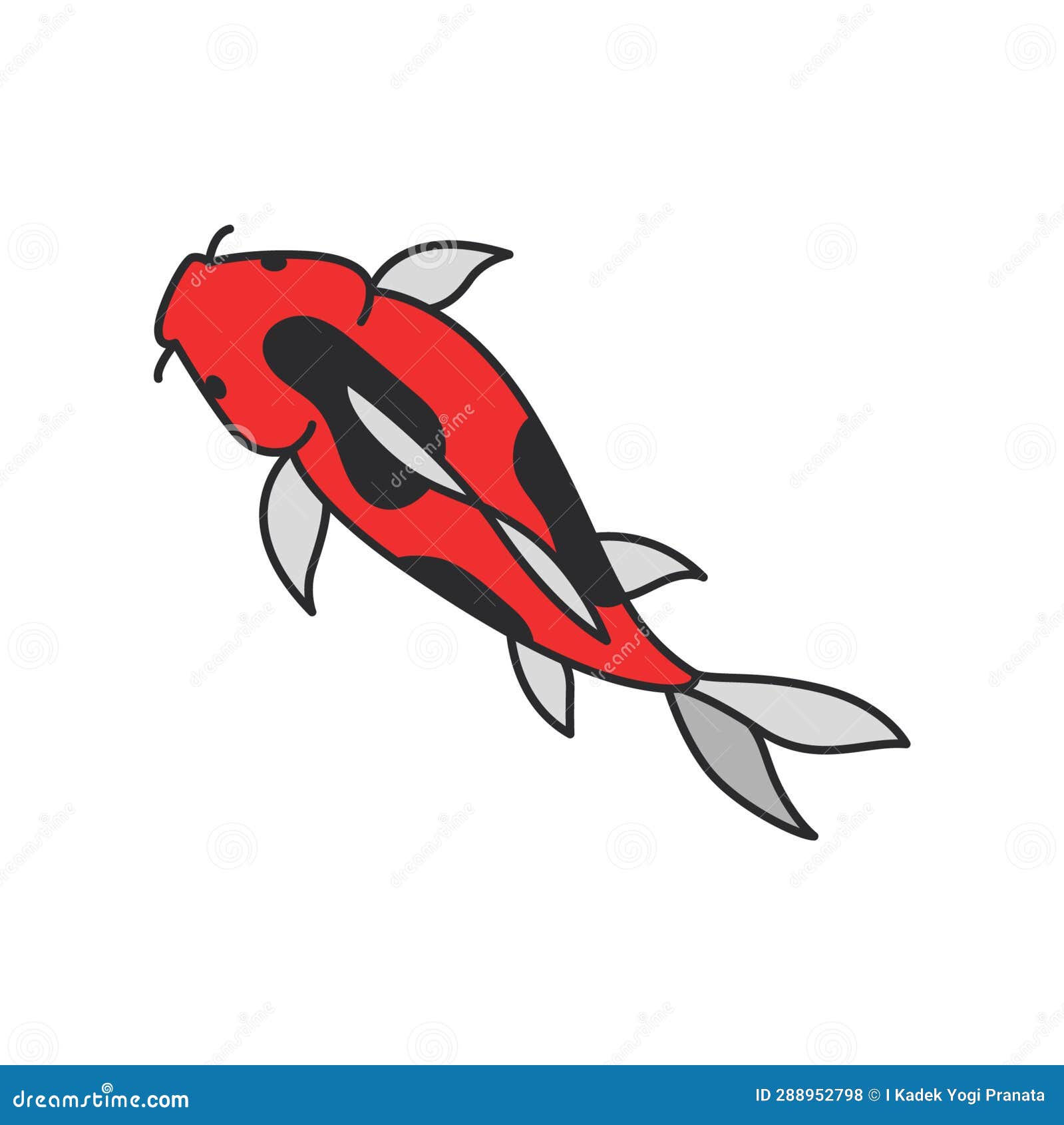 Koi fish icon stock illustration. Illustration of icon - 288952798