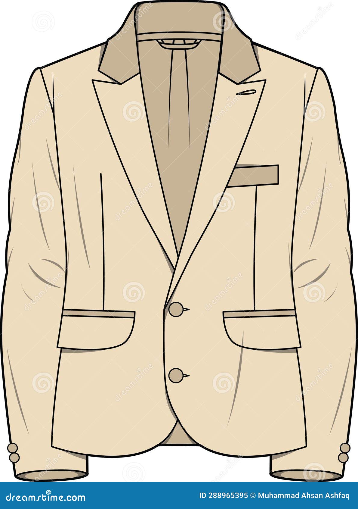 Unisex Corporate Wear Blazer Jacket Stock Vector - Illustration of ...