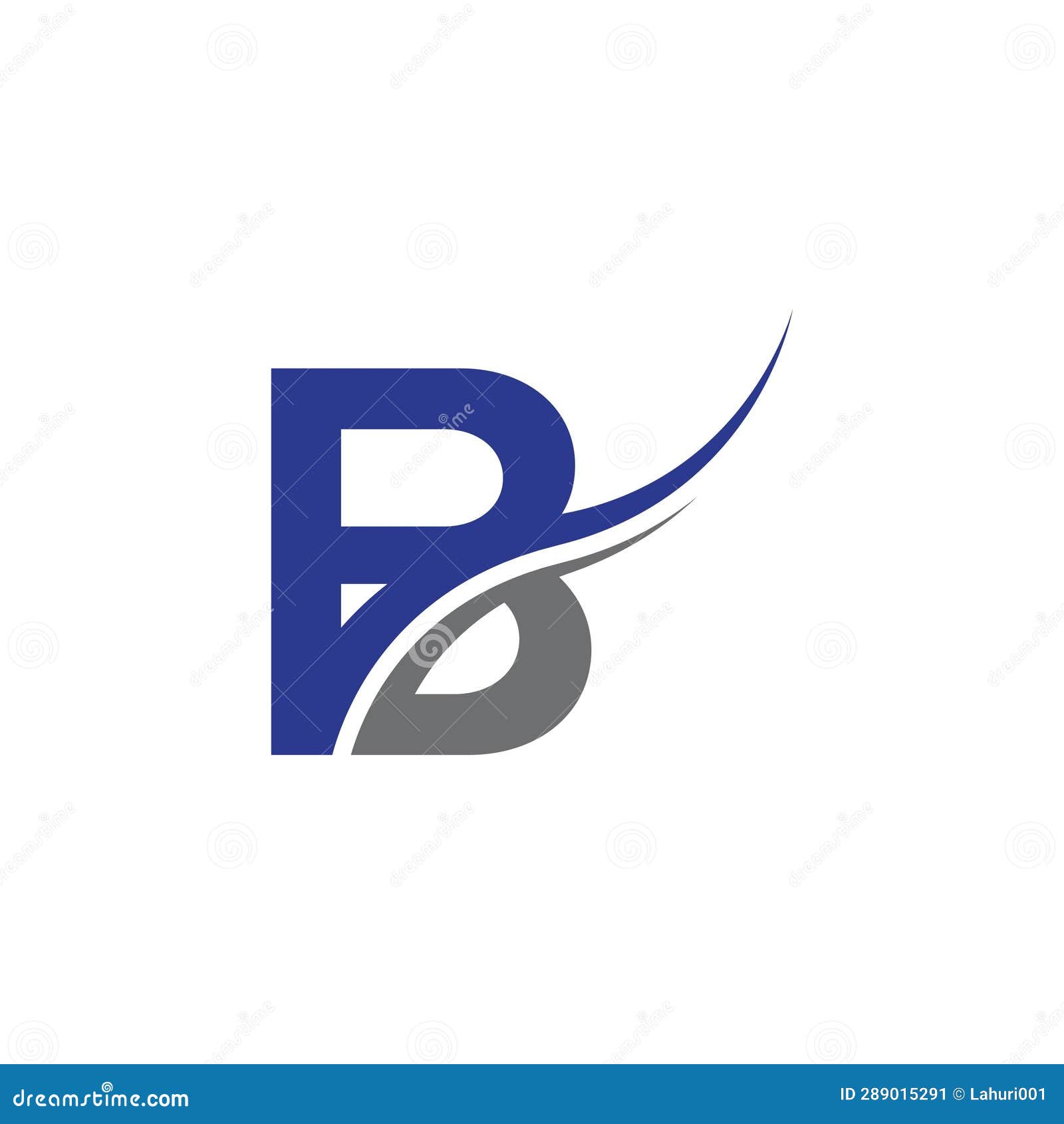 Initial Letter B Logo Swoosh Stock Vector - Illustration of vector ...