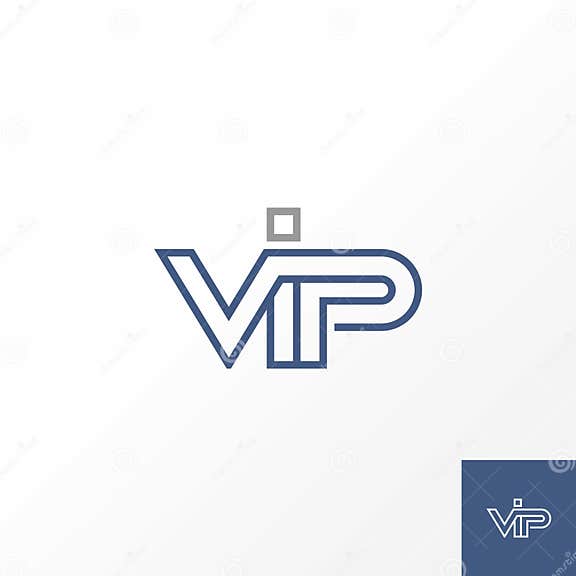 Initial Letter VIP Font with Double Line Connected. Related To Monogram ...