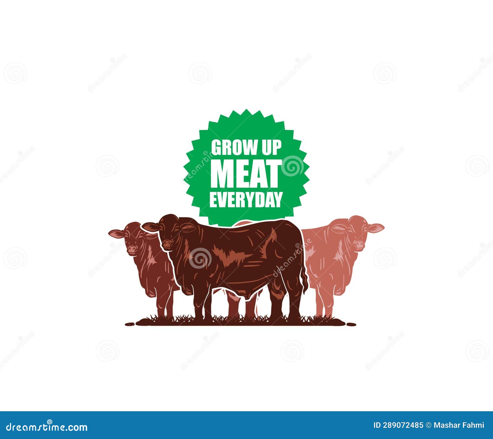 The BEEFMASTER GRAET COW STANDING at FARM Stock Vector - Illustration ...