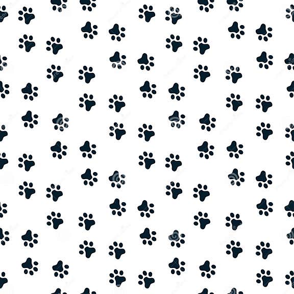 Cat footprint pattern stock illustration. Illustration of background ...
