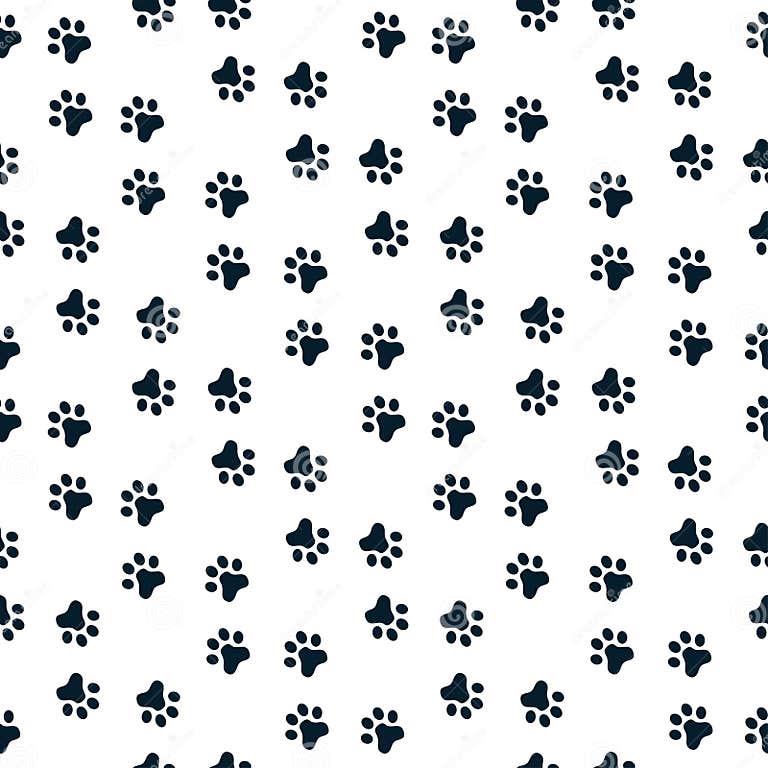 Cat footprint pattern stock illustration. Illustration of background ...
