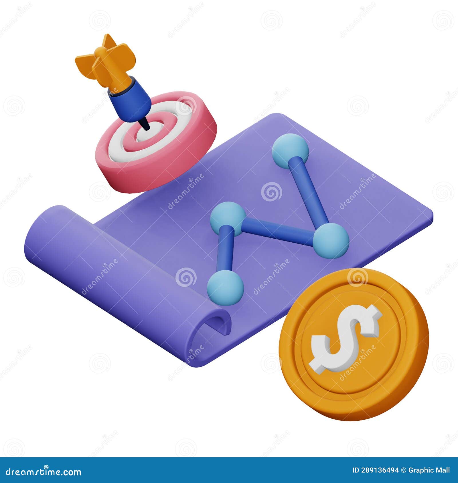 Business Strategy 3d Rendering Isometric Icon. Stock Vector ...