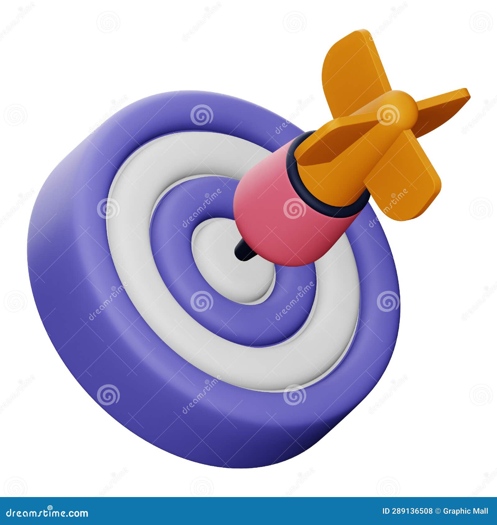 Business Target 3d Rendering Isometric Icon. Stock Vector ...